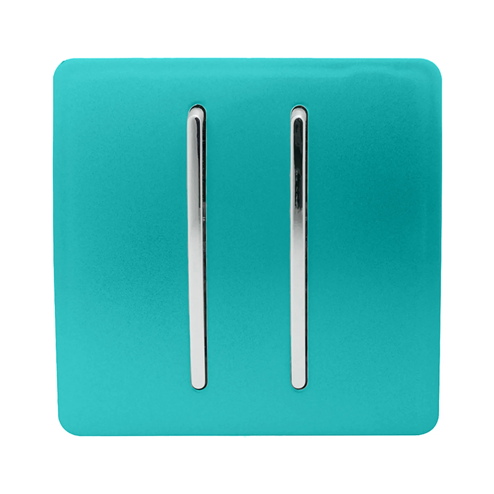 ART-SSR2BT Bright Teal Trendi 2 Gang Retractive Home Automation Rocker ...