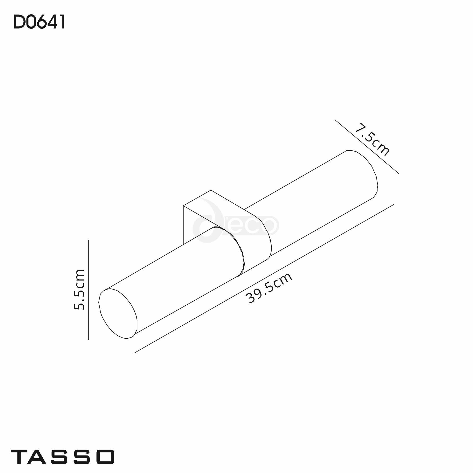 D0641 Tasso Deco Tasso Glass IP44 2 Light Wall Lamp Satin Black ...