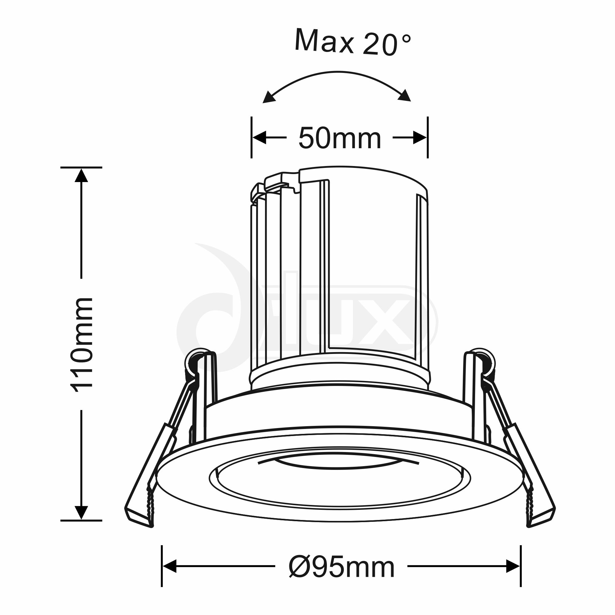 DM201513 Bruve A 9 Dlux Bruve 9 Tridonic powered 9W 3000K 700lm 36° LED ...