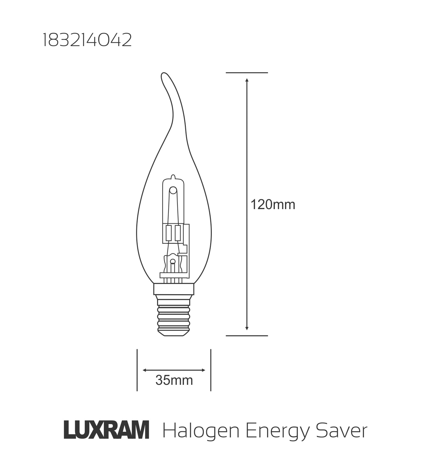 183214042 Halogen Energy Saver Candle Tip Luxram Halogen Energy Saver ...