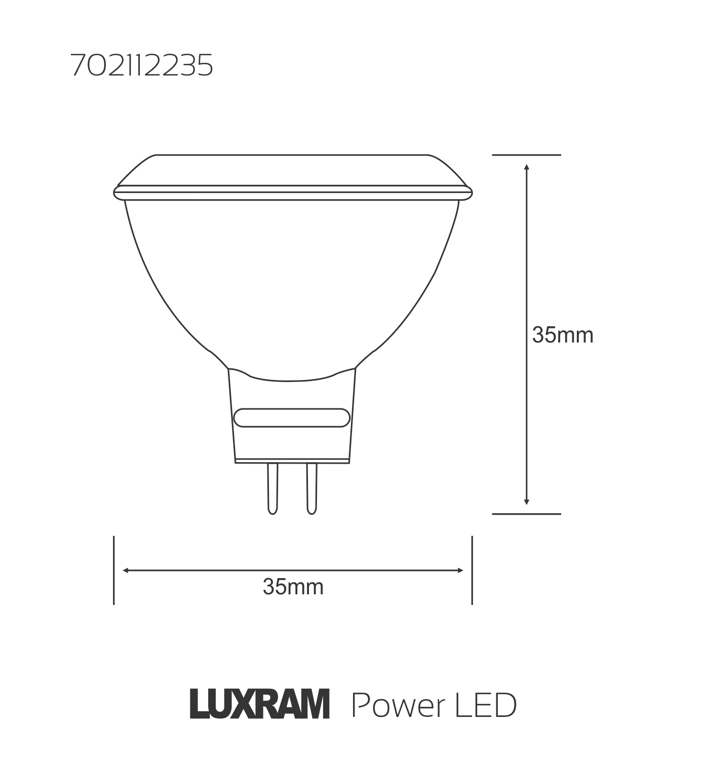 702112235 Power LED Luxram PowerLED MR11 GU4 2W 38° 6400K 110lm ...