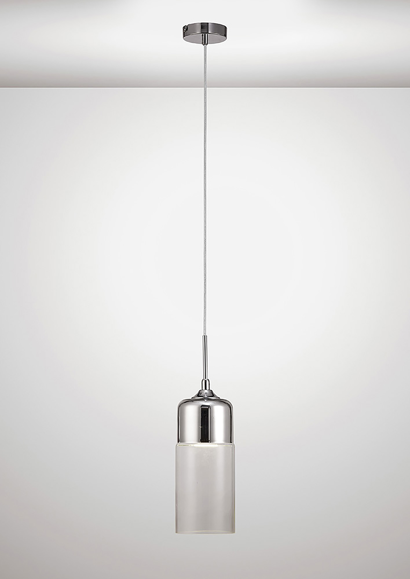 D0113 Mia Deco Mia Glass Pendant 1 Light Polished Chrome - Inspired ...
