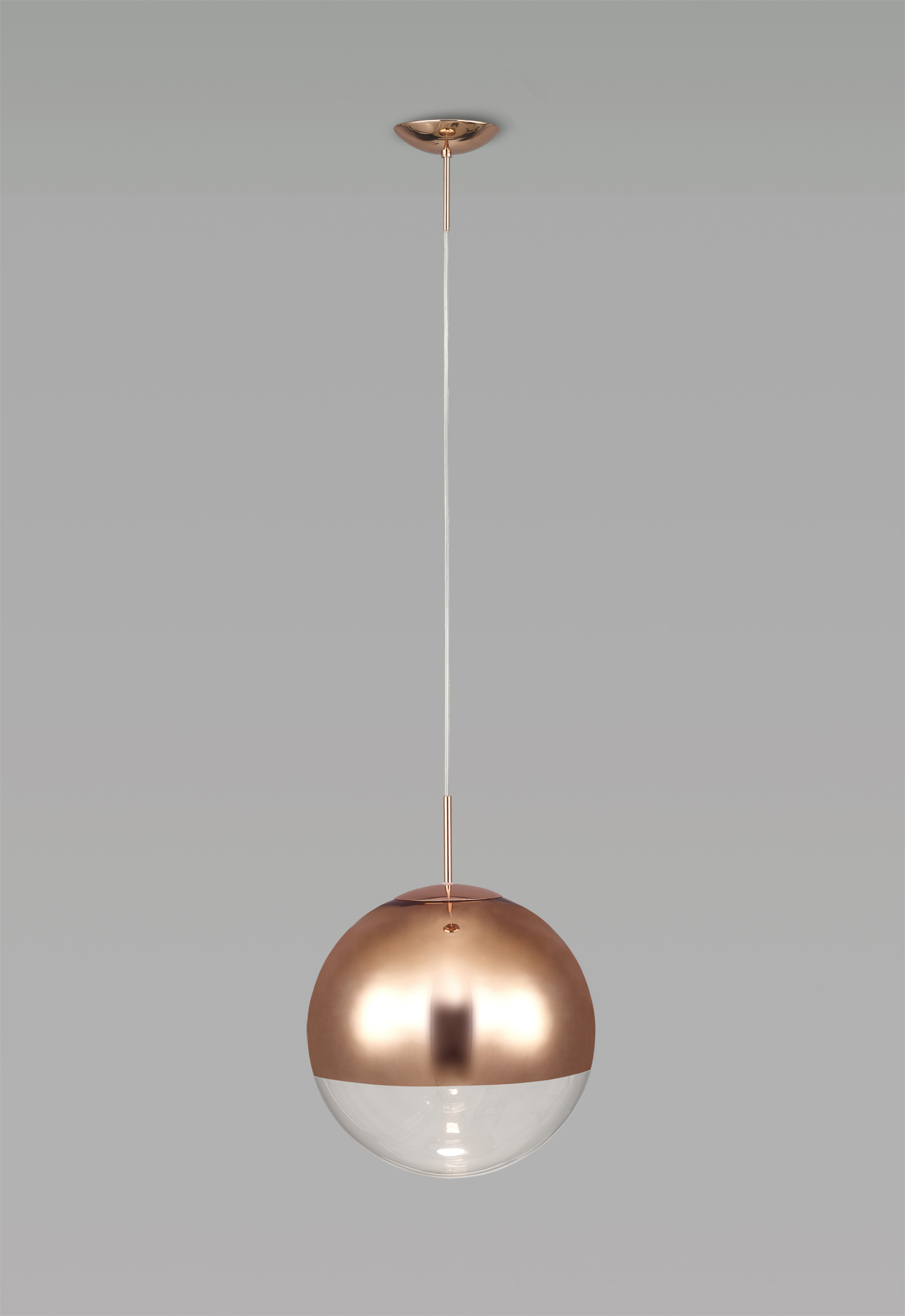 D0126 Miranda Deco Miranda 25cm Glass Pendant 1 Light Copper - Inspired ...