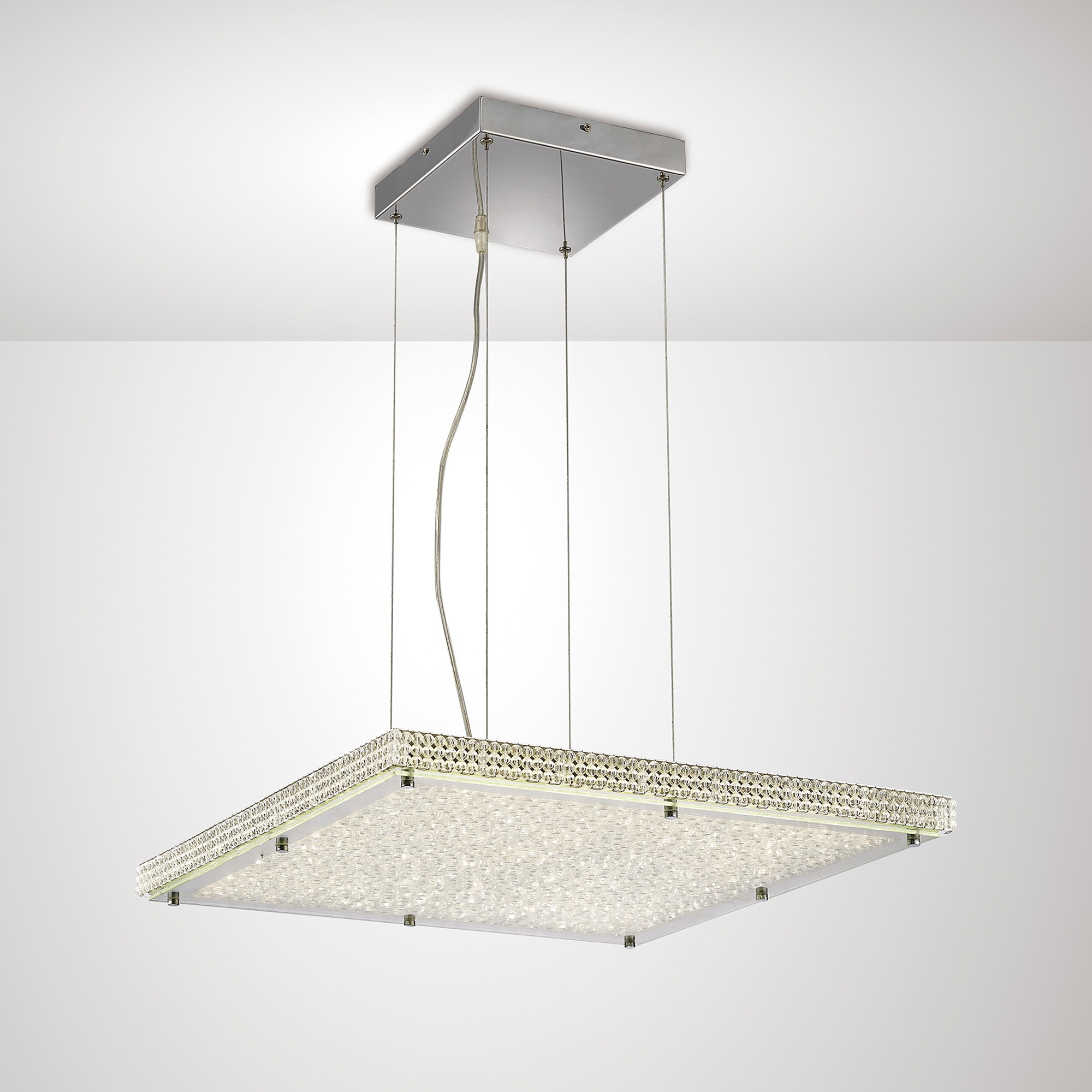 IL80073 Amelia Diyas Amelia Crystal 44W LED Square Pendant - Inspired ...