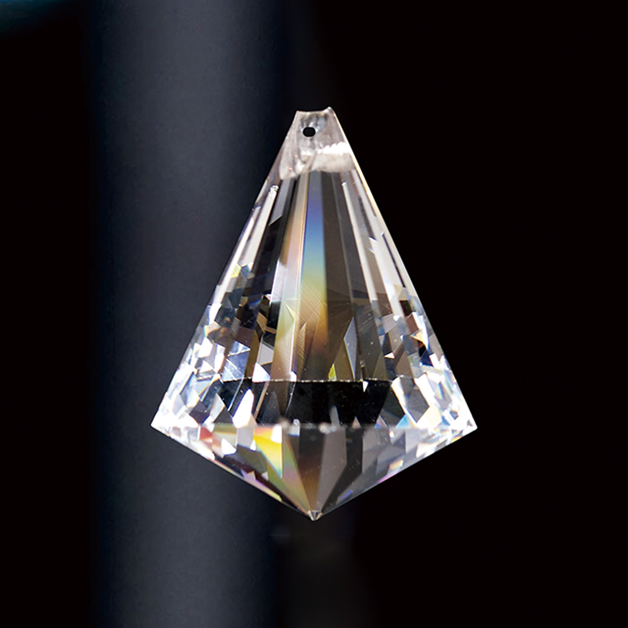 C70099 Crystal Droplet Diyas Crystal Pyramid Without Ring 30mm ...