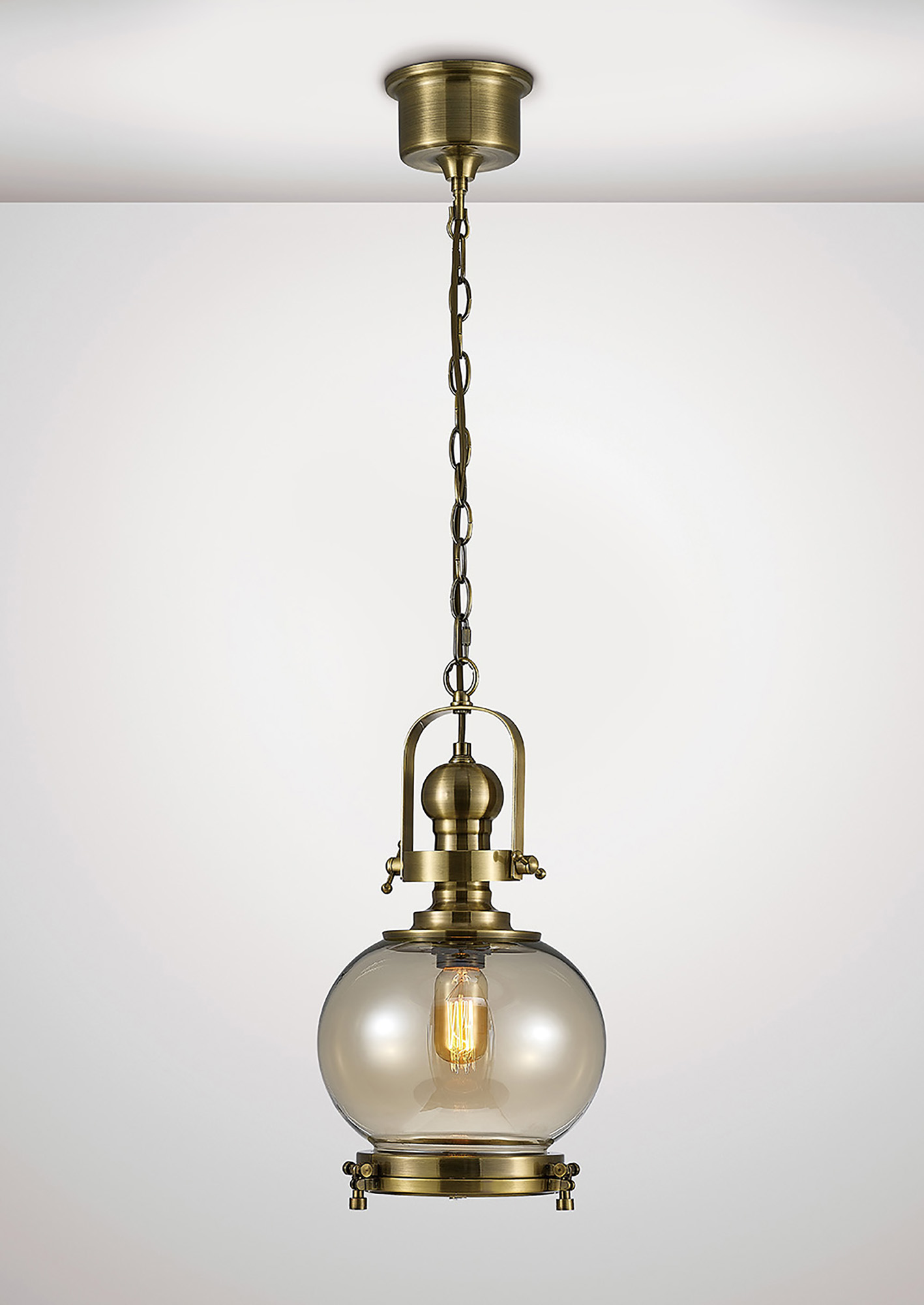 IL31596 Riley Diyas Riley Glass Pendant 1 Light - Inspired Lighting Ltd.
