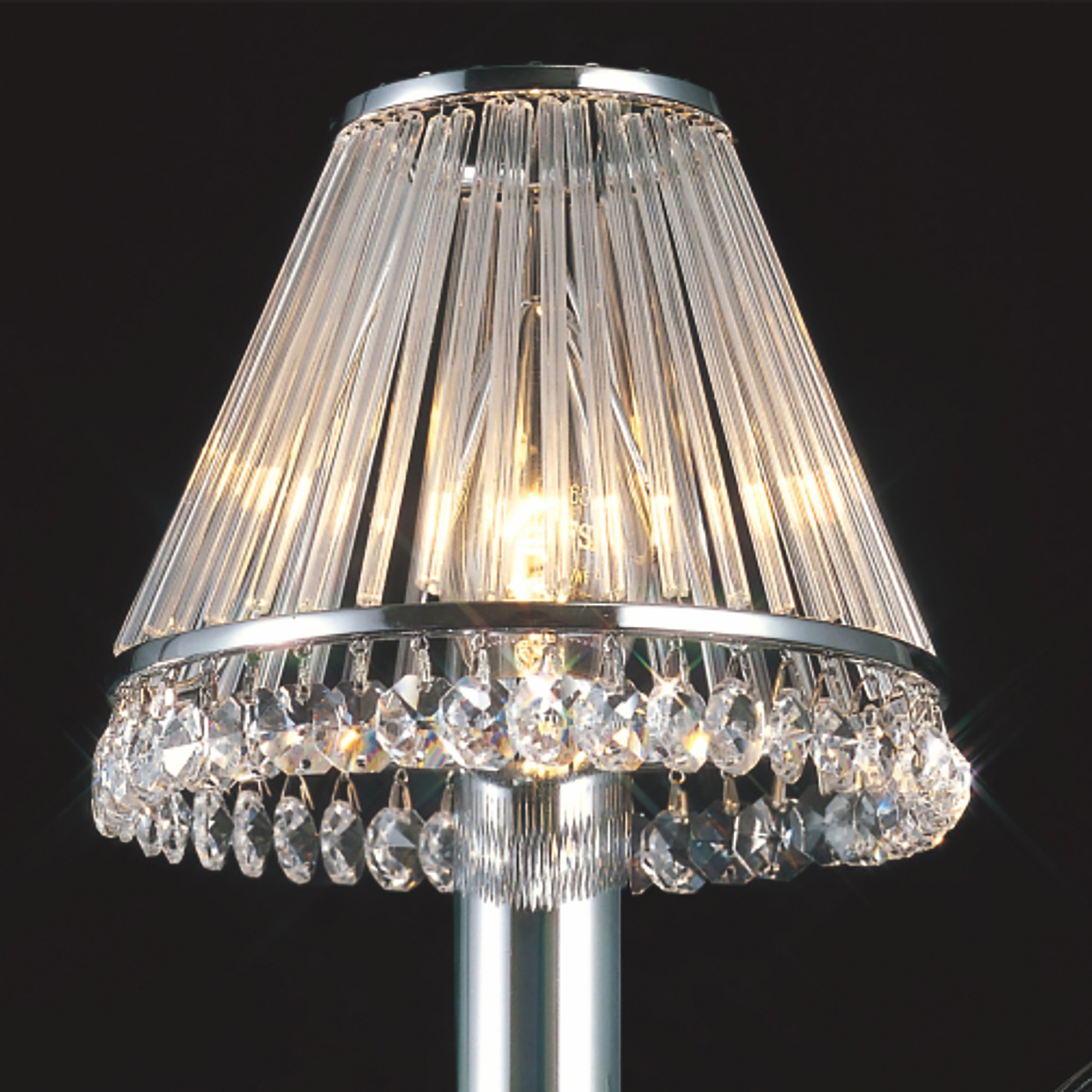 IL30100 Crystal Shades Diyas Crystal and Glass Rod Clip-On Shade ...