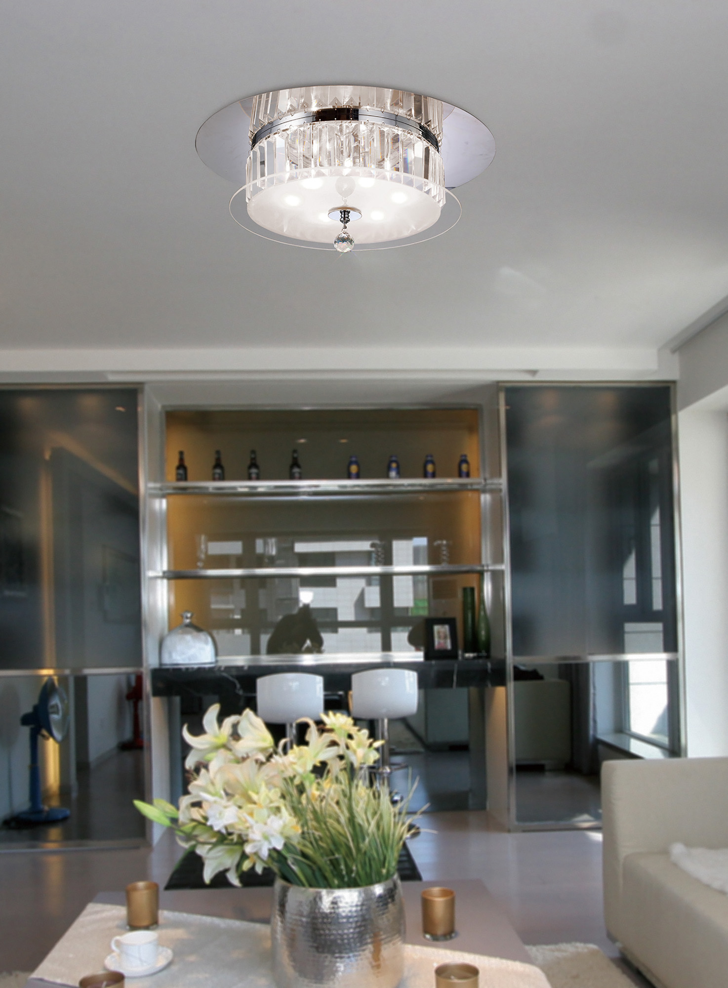 IL30244 Tosca Diyas Tosca Crystal Flush Ceiling 6 Light - Inspired ...