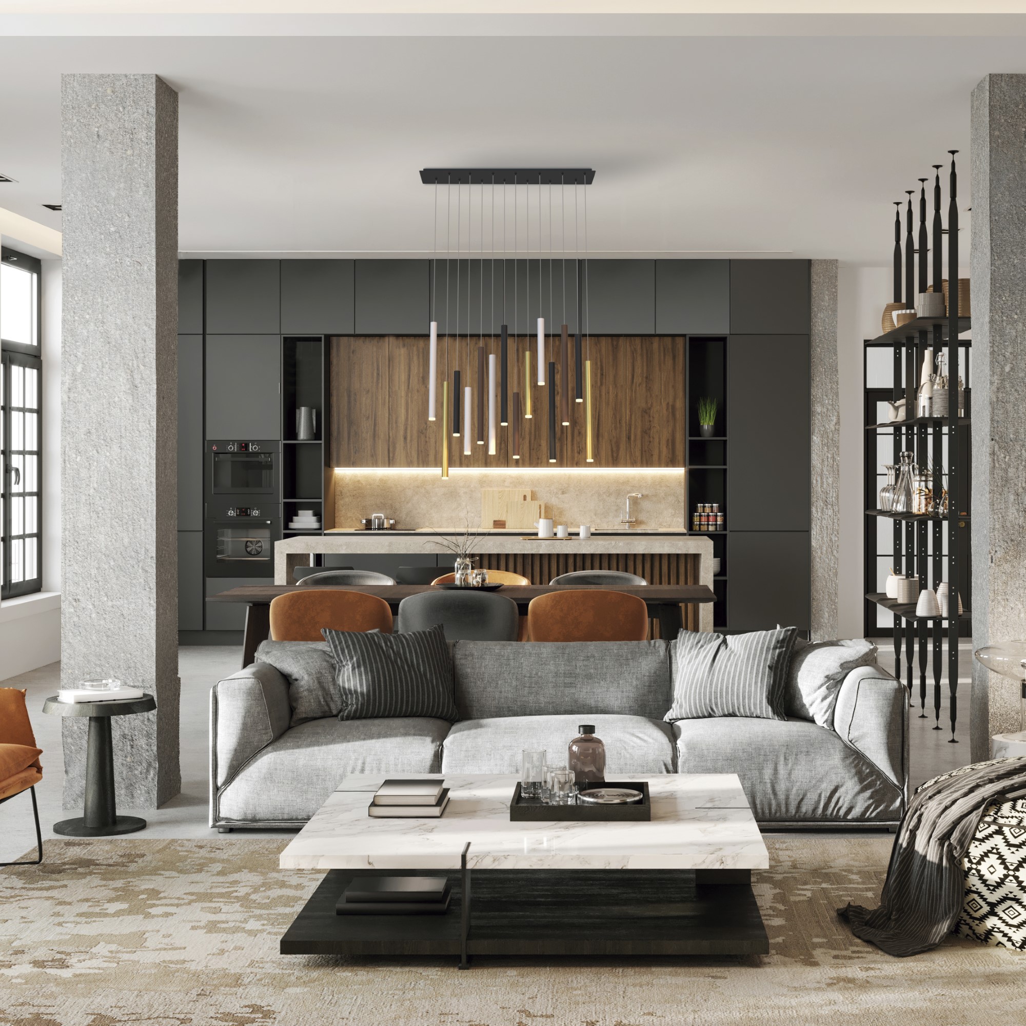 M8189 Cala Mantra Cala 3+3 Light Wall Light 36W LED Sand White ...