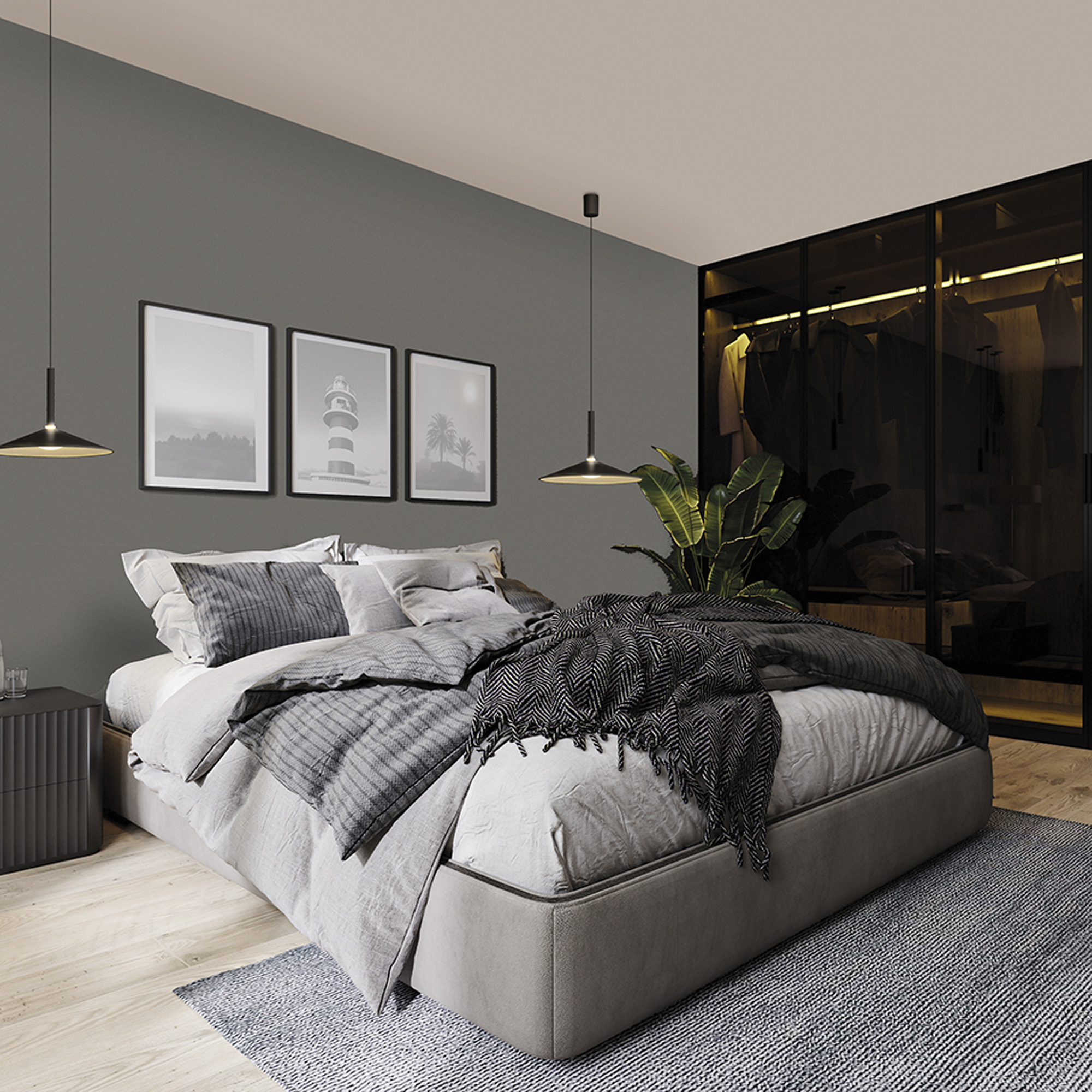 M7894 Calice Mantra Calice 32cm Rise And Fall Pendant 9W LED 3000K ...