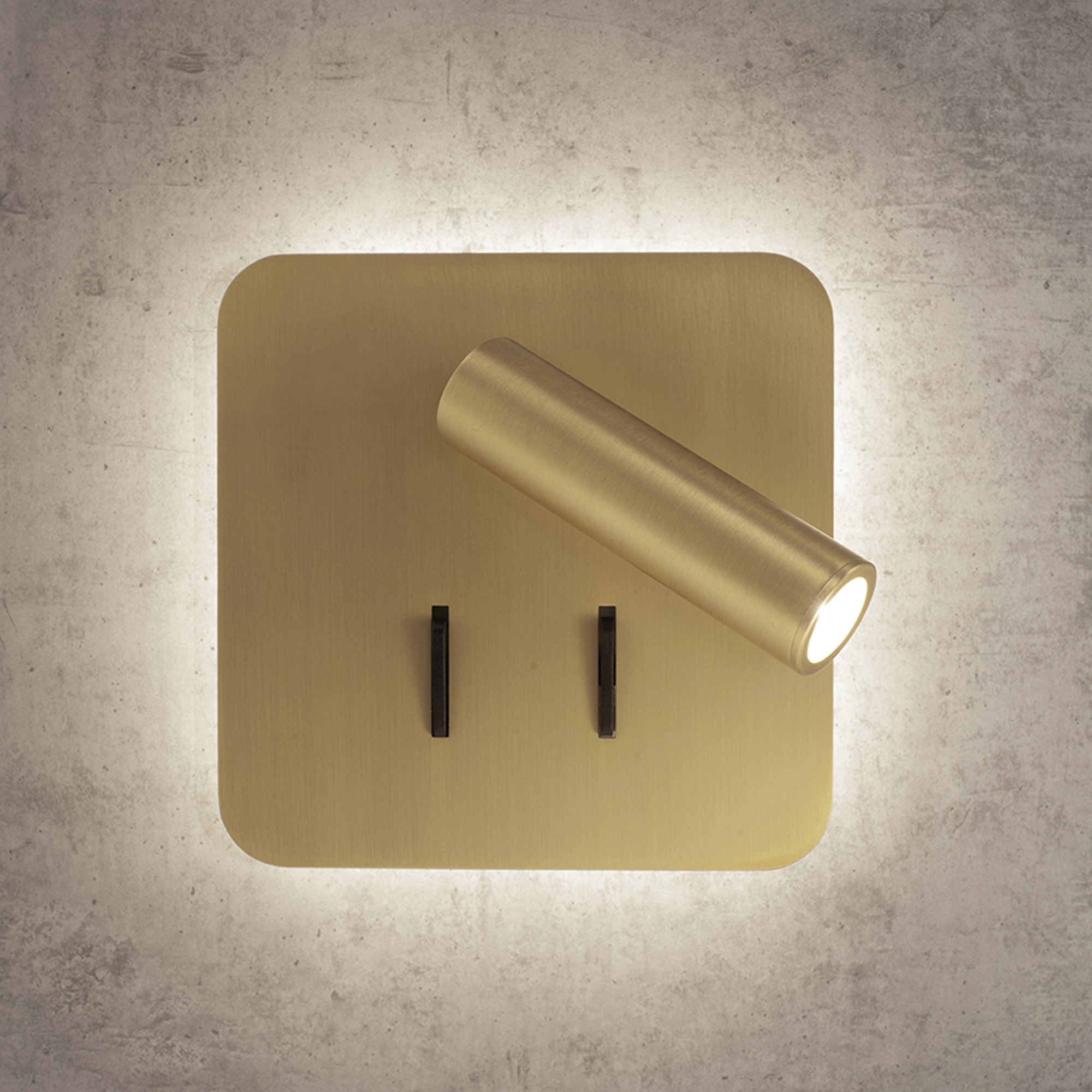 M7825 Cayman Mantra Fusion Cayman Square Wall + Reading Light 6W + 3W ...