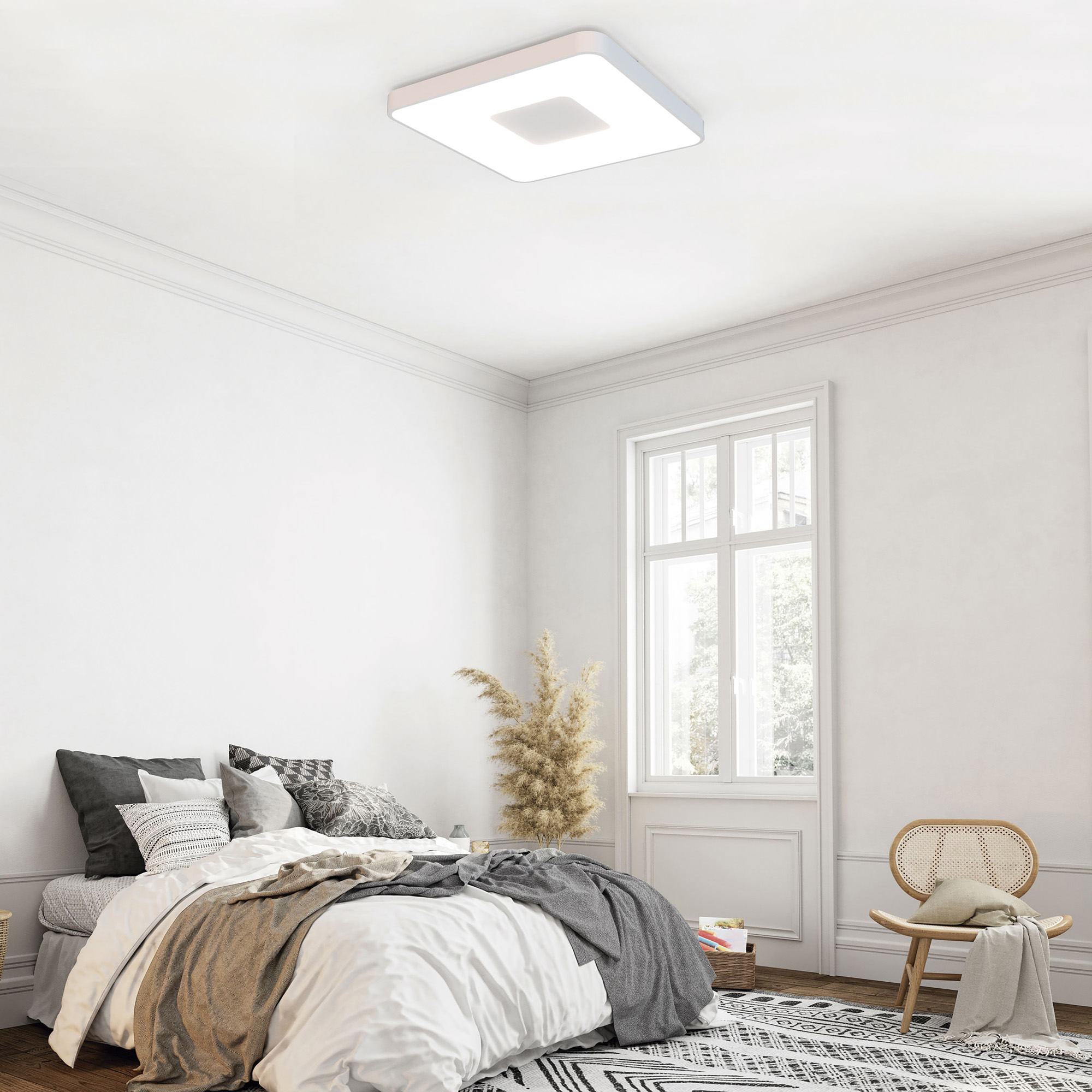 M7917 Coin Square Mantra Coin 100W LED Square Ceiling Black - Inspired ...