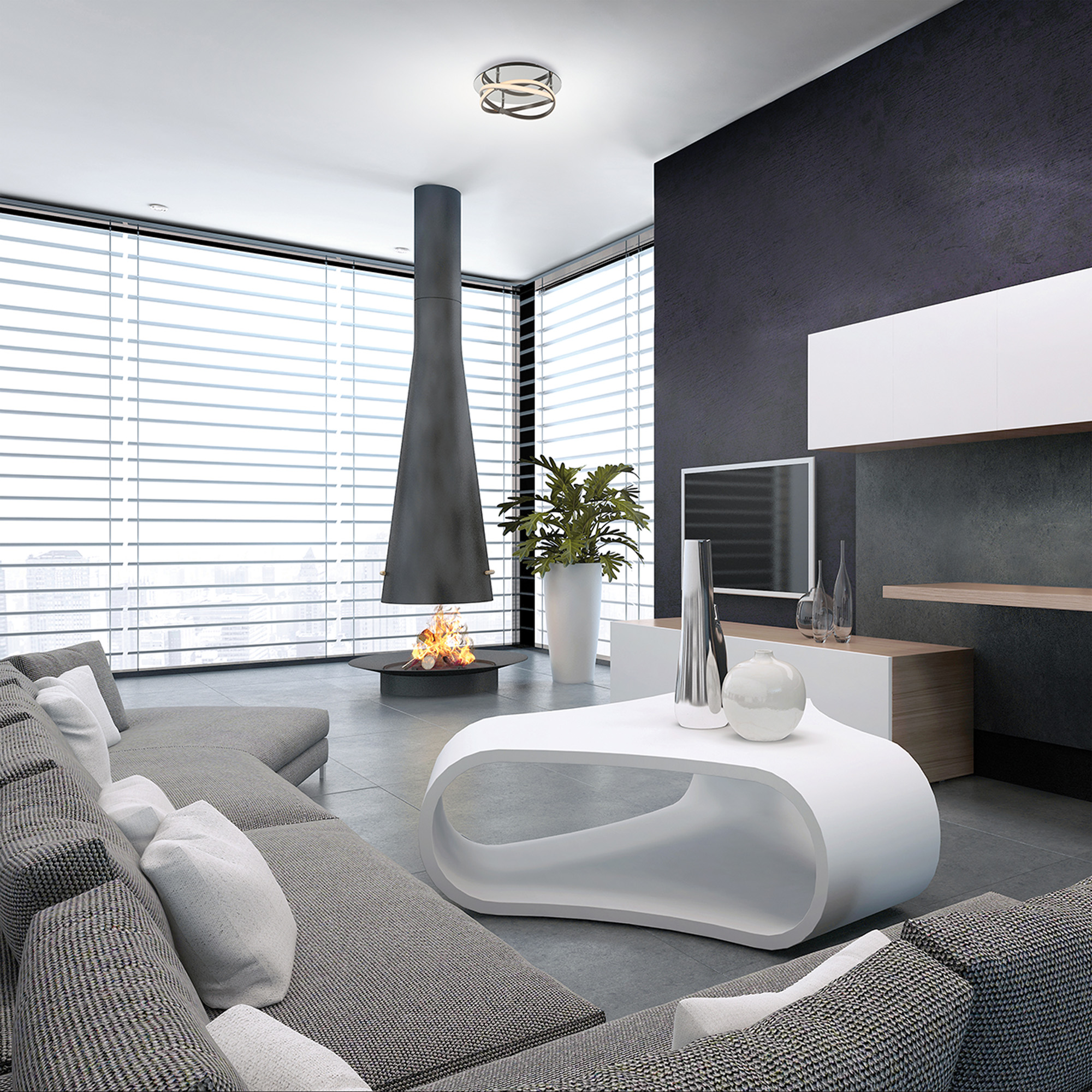 M5392 Infinity Brown Oxide Mantra Infinity Brown Oxide 30W LED Flush ...