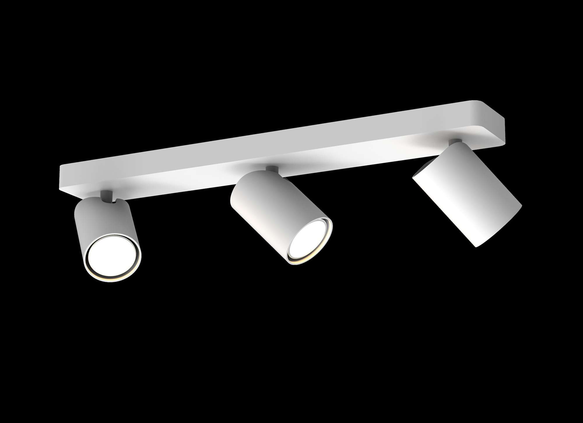 M6281 Sal Matt White Mantra Fusion Sal Linear 3 Light Spotlight GU10 ...
