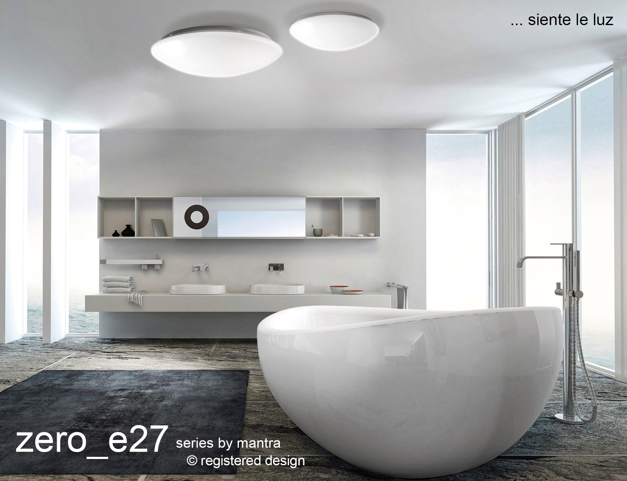M5410 Zero E27 Mantra Zero E27 Flush Ceiling 5 Light - Inspired ...