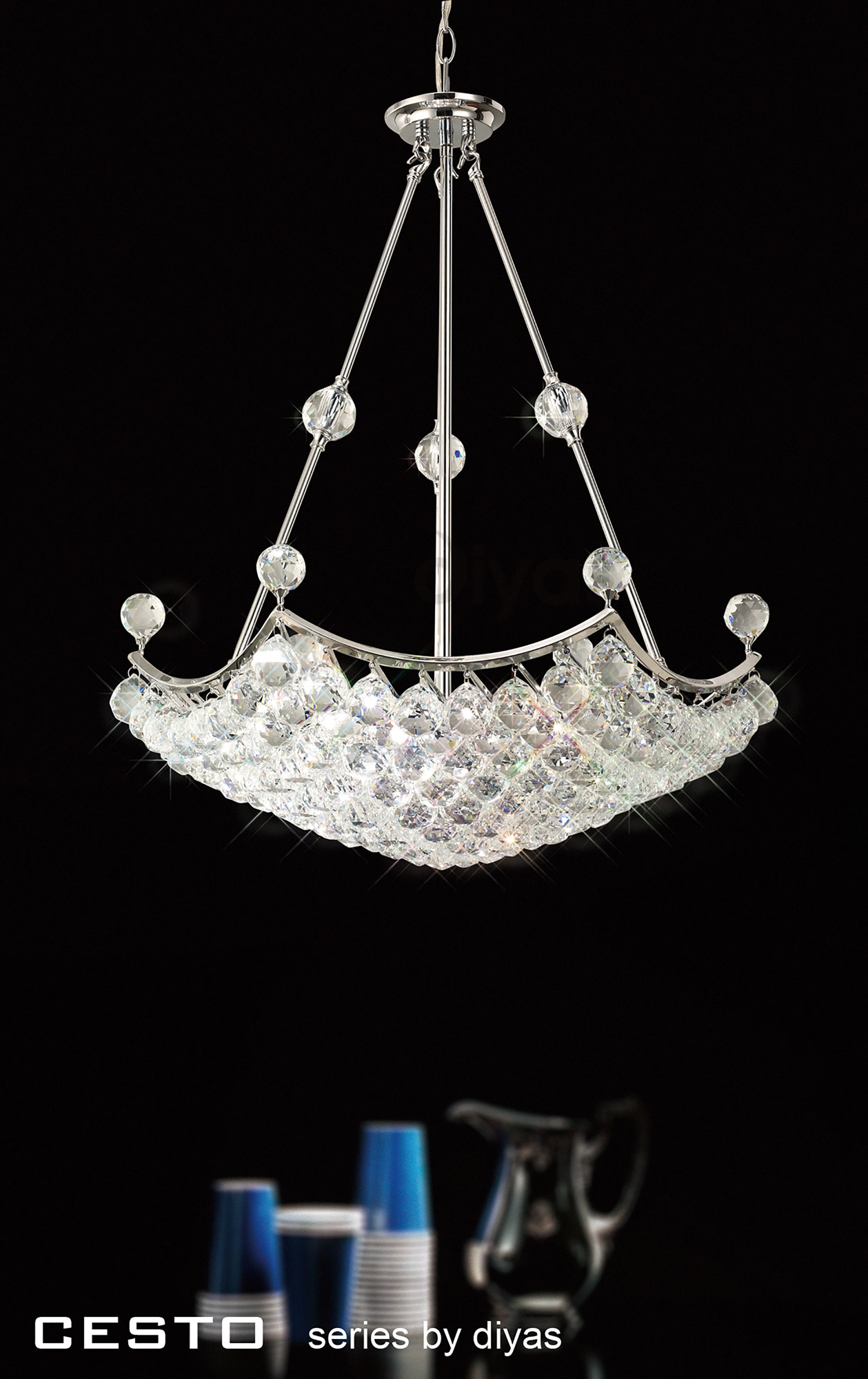 Crystal Ceiling Lights Statement Crystal Fittings LED Components ...