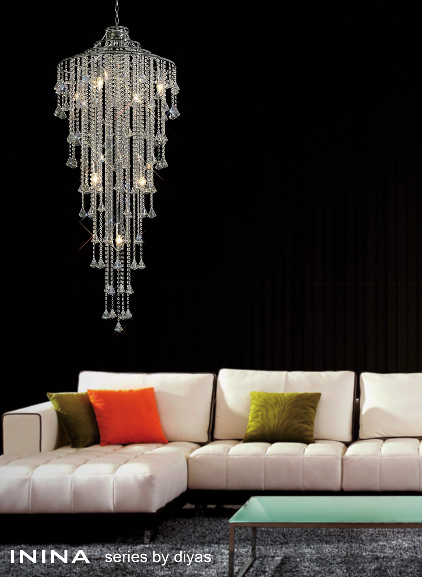 IL32775 Inina Diyas Inina Crystal Chandelier 9 Light (16.5kg ...