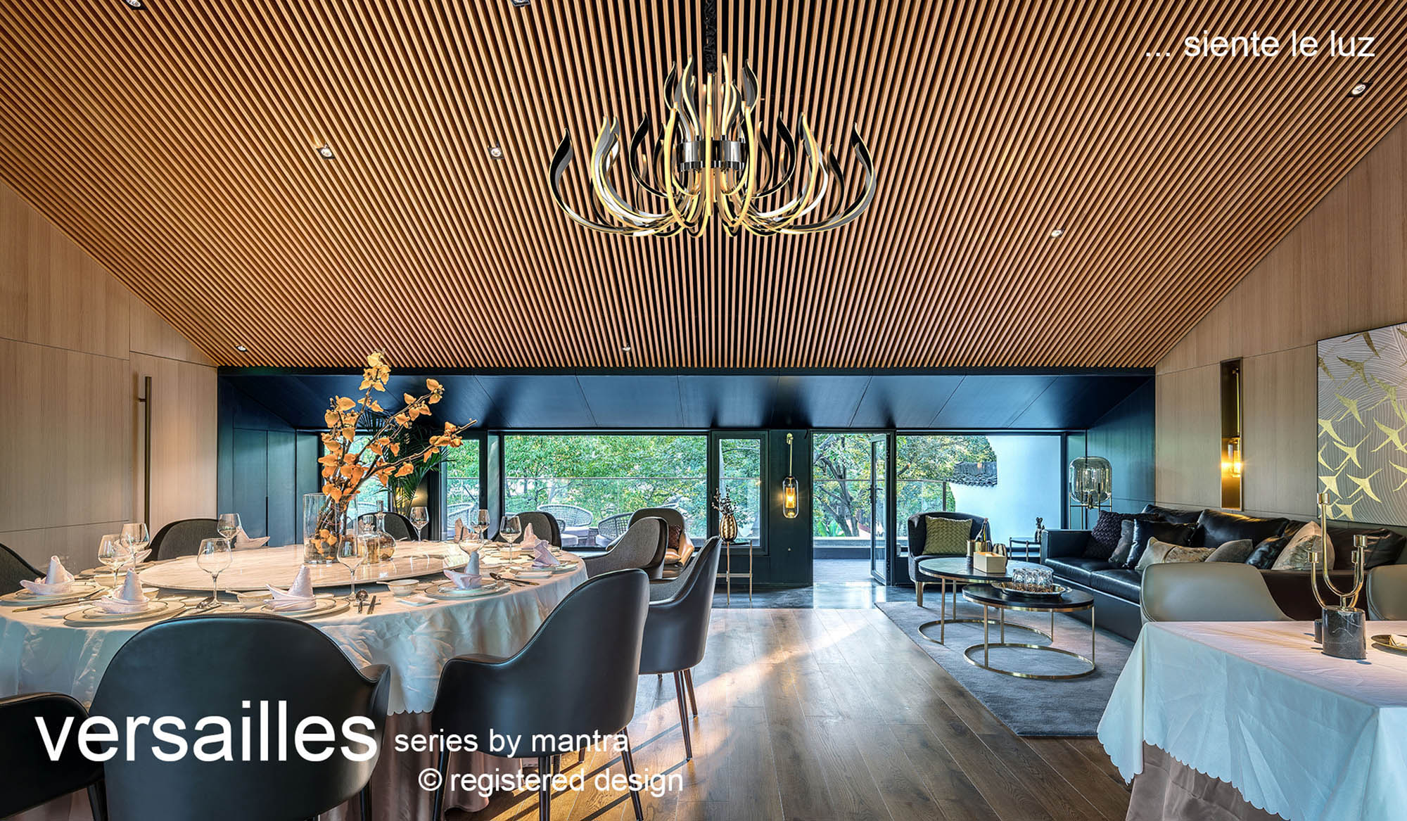 M5561 Versailles Mantra Versailles 155W LED, 3 Way Relay, Pendant Light ...