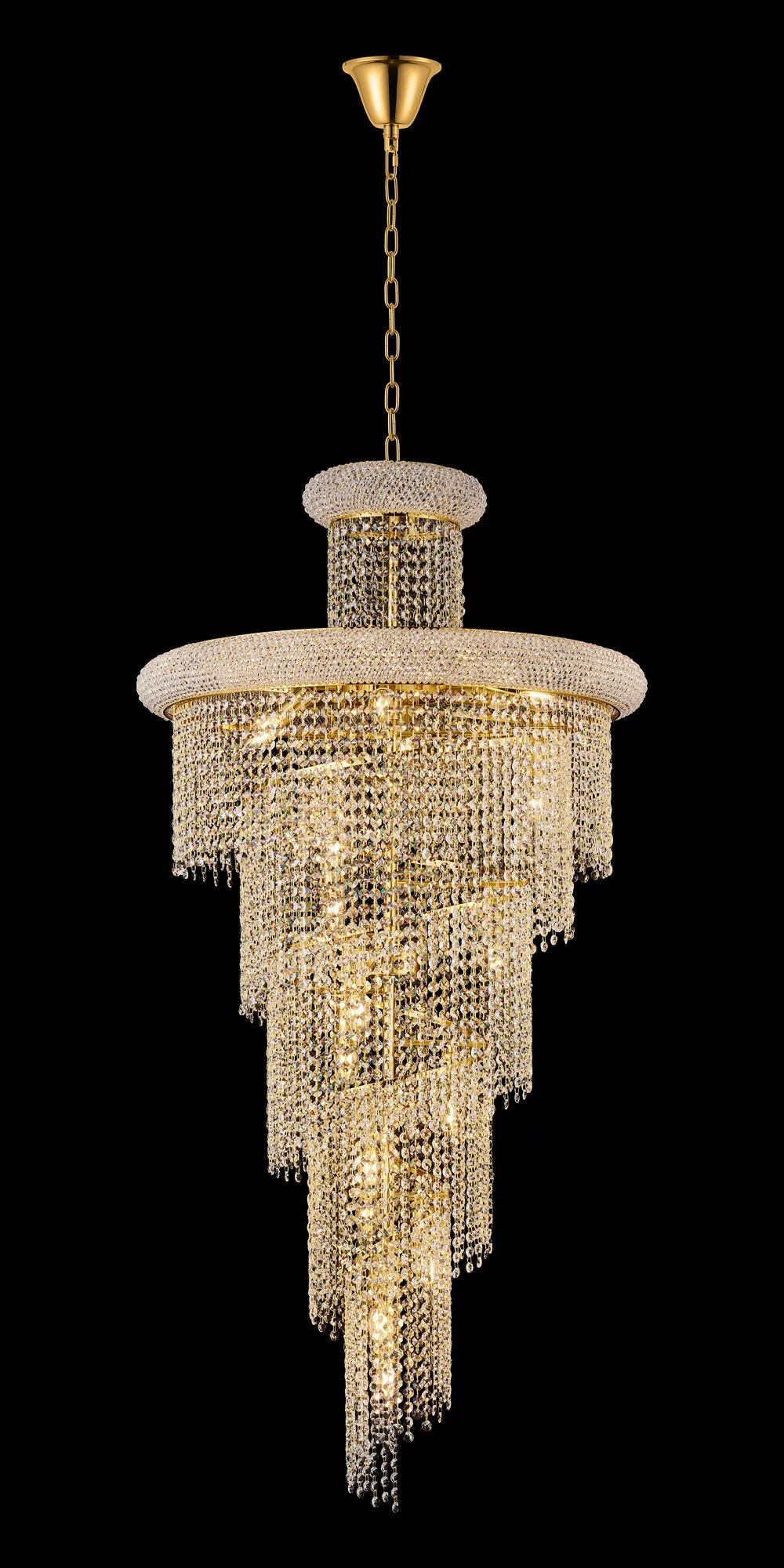 IL32965GO Alexandra Gold Diyas Alexandra 70cm Pendant 2 Layer Spiral 20 ...
