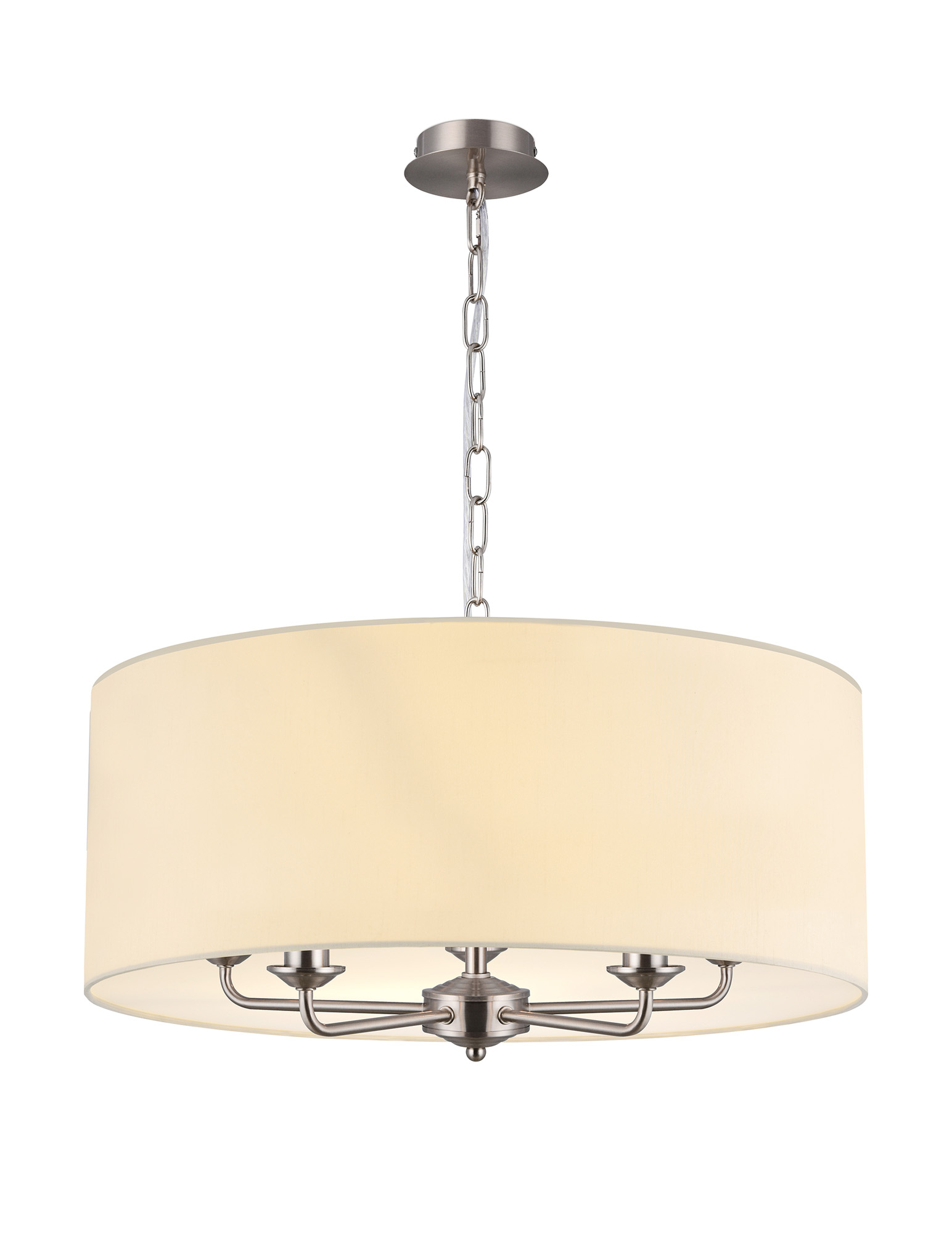 DK0672 Banyan SN IV Deco Banyan 60cm 5 Light Pendant Satin Nickel ...