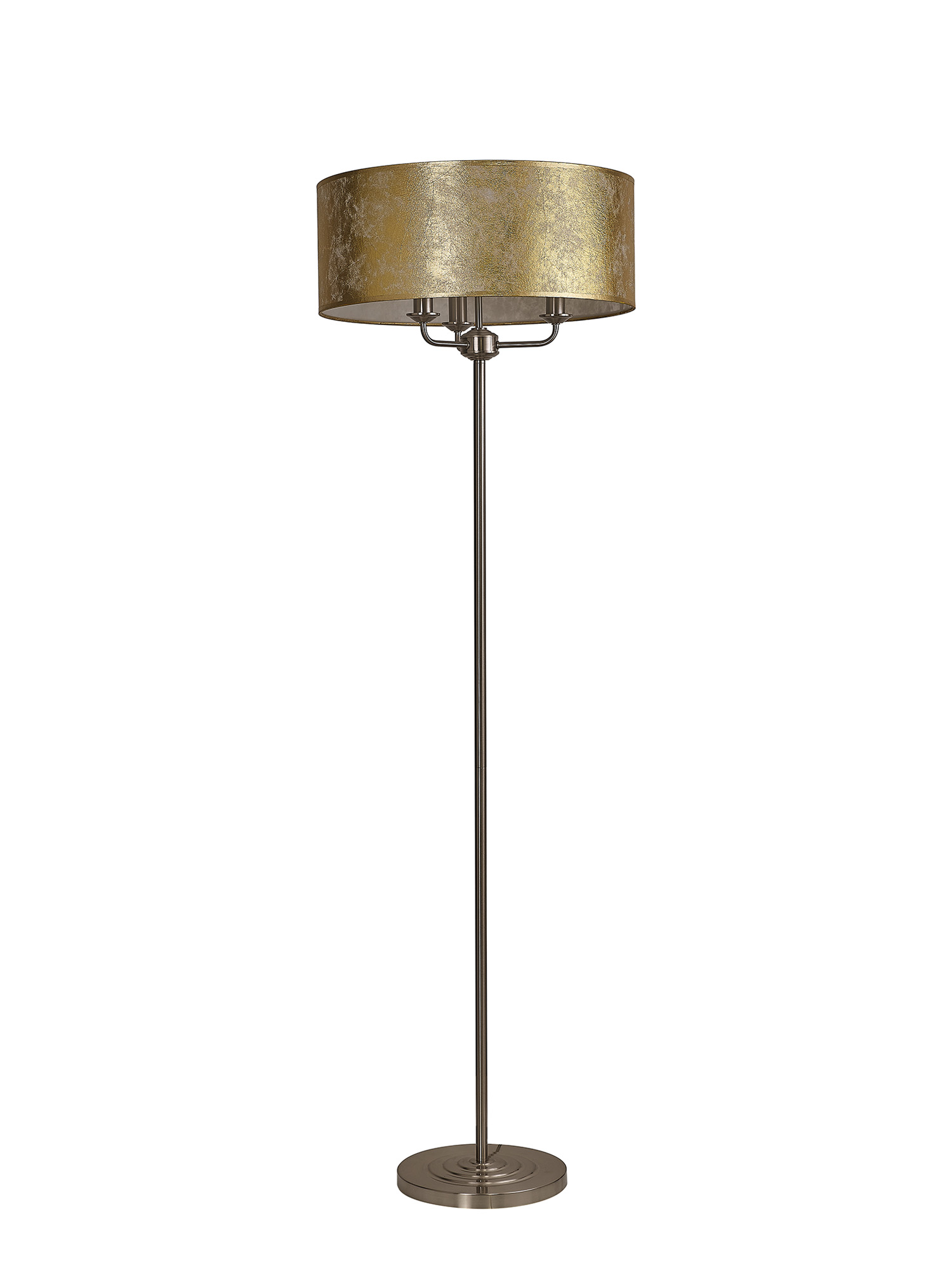 DK0939 Banyan SN GL Deco Banyan 45cm 3 Light Floor Lamp Satin Nickel ...