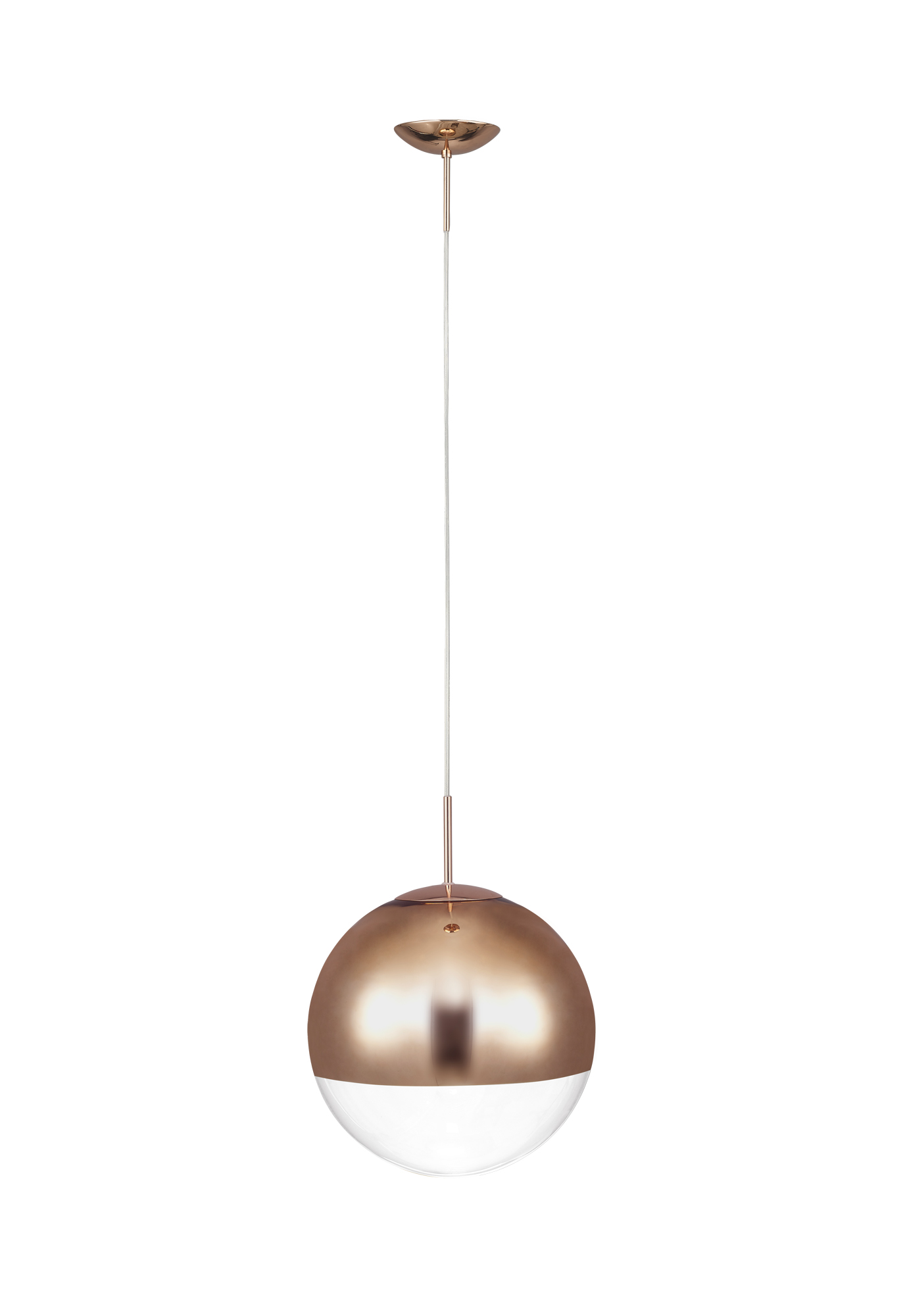D0126 Miranda Deco Miranda 25cm Glass Pendant 1 Light Copper - Inspired ...