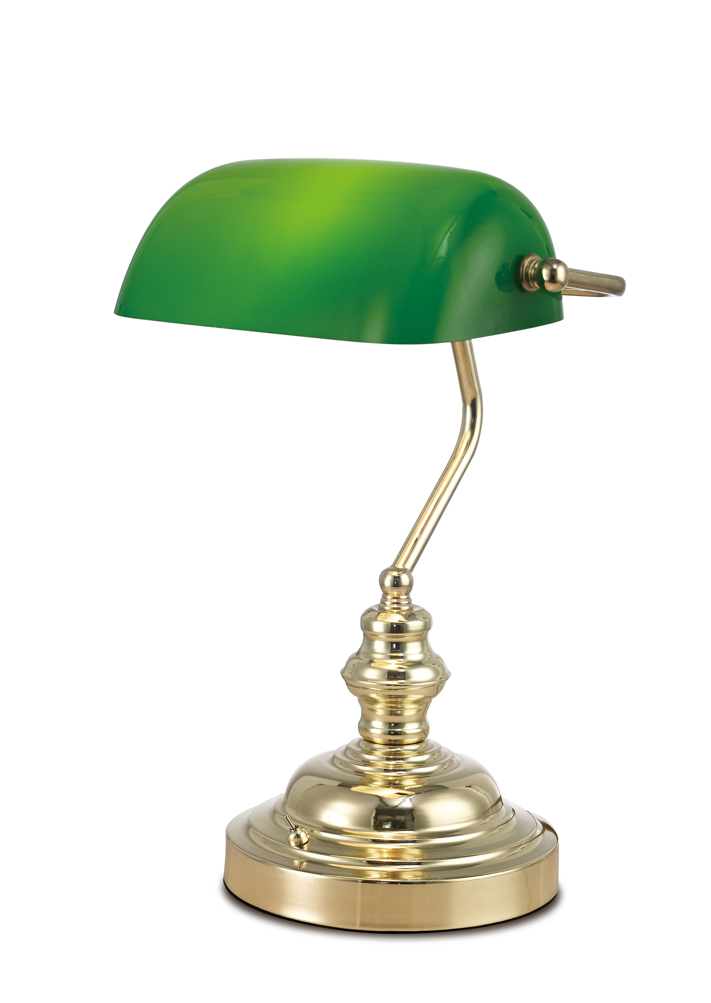 D0084 Morgan Deco Morgan Glass 42cm 1 Light Table Lamp Polished Brass ...