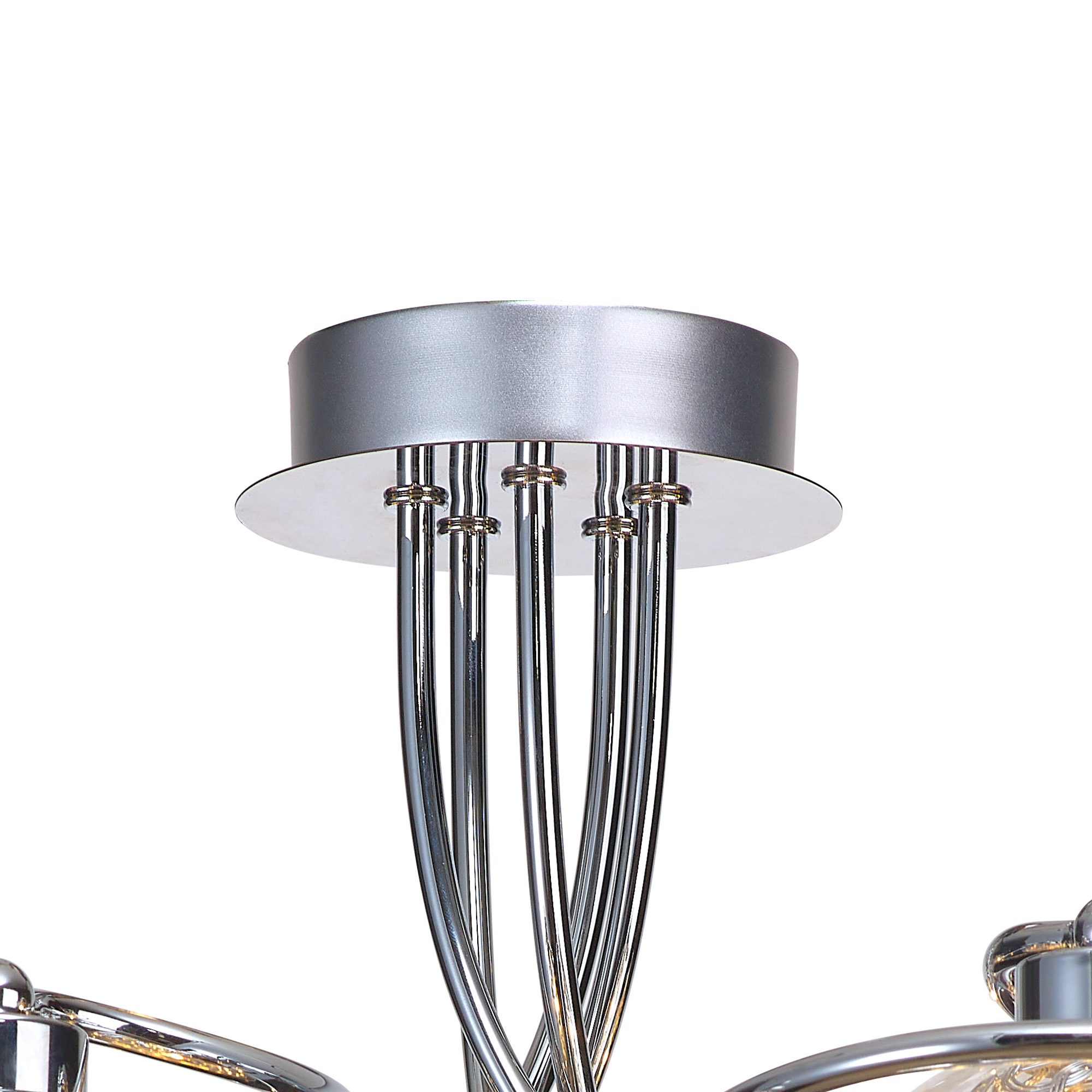 D0836 Talia Deco Talia Glass Semi Ceiling 5 Light Polished Chrome ...