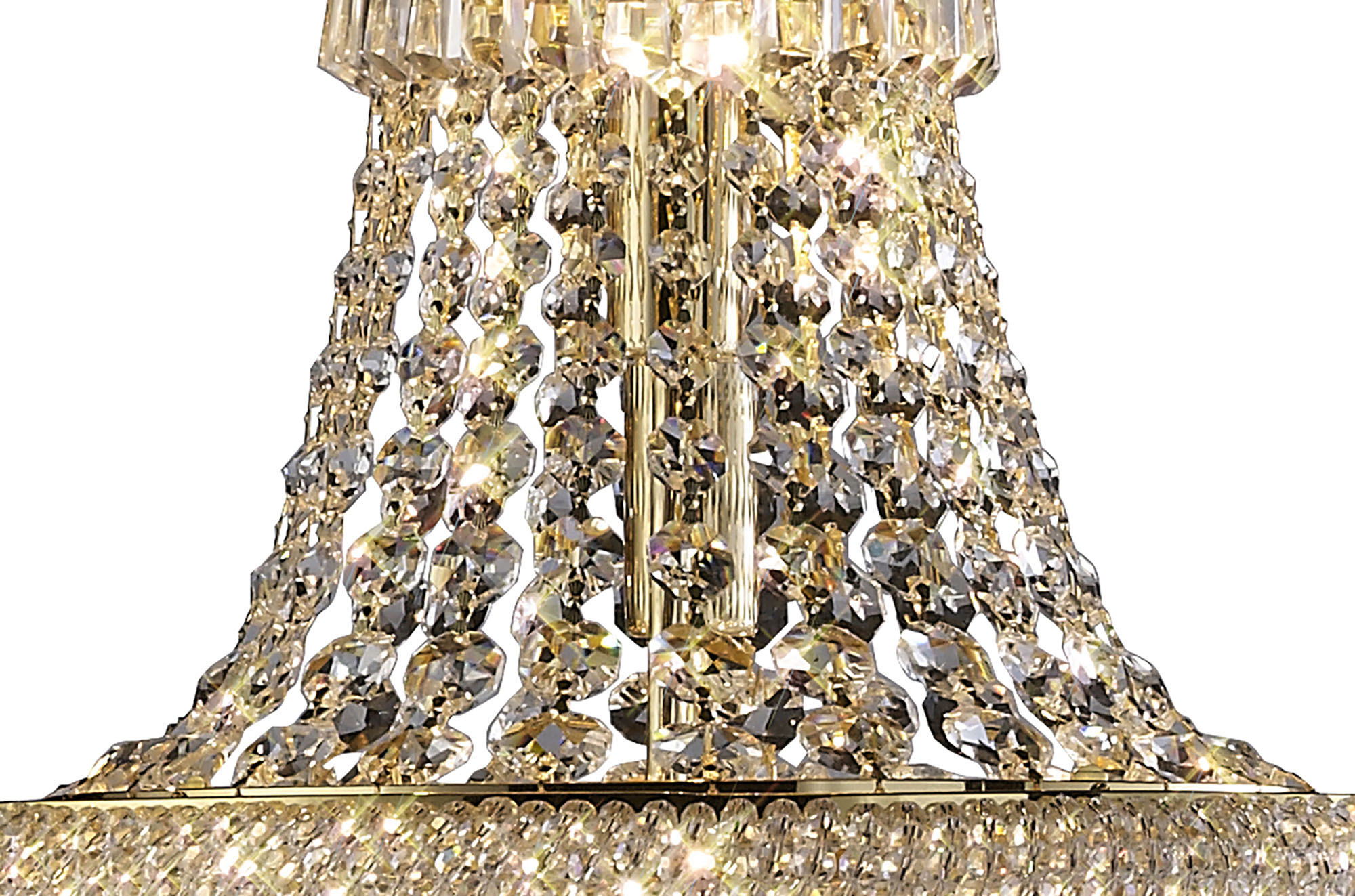 IL32104 Alexandra Gold Diyas Alexandra Crystal 175cm Floor Lamp 6 Light ...
