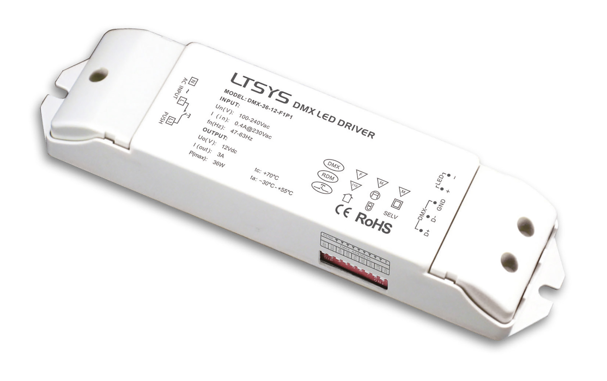 DMX-150-12-F3M1 DMX Constant Voltage LTECH DMX512/RDM; Push Dim; PWM ...