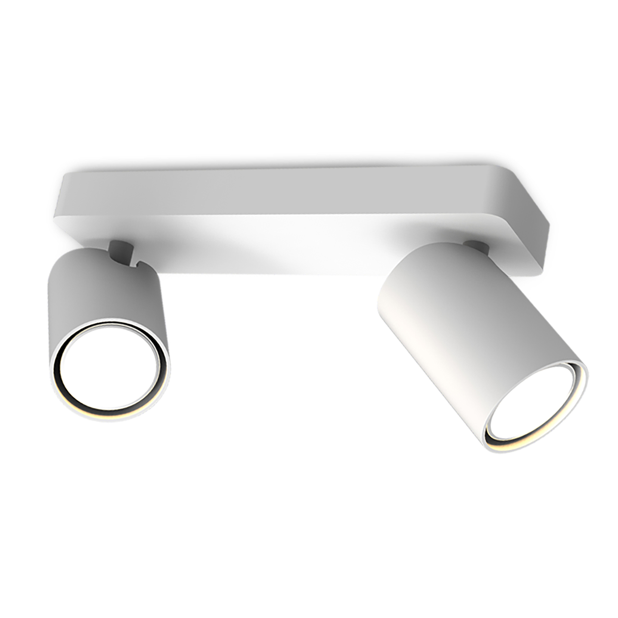 M6282 Sal Matt White Mantra Fusion Sal Linear 2 Light Spotlight GU10 ...