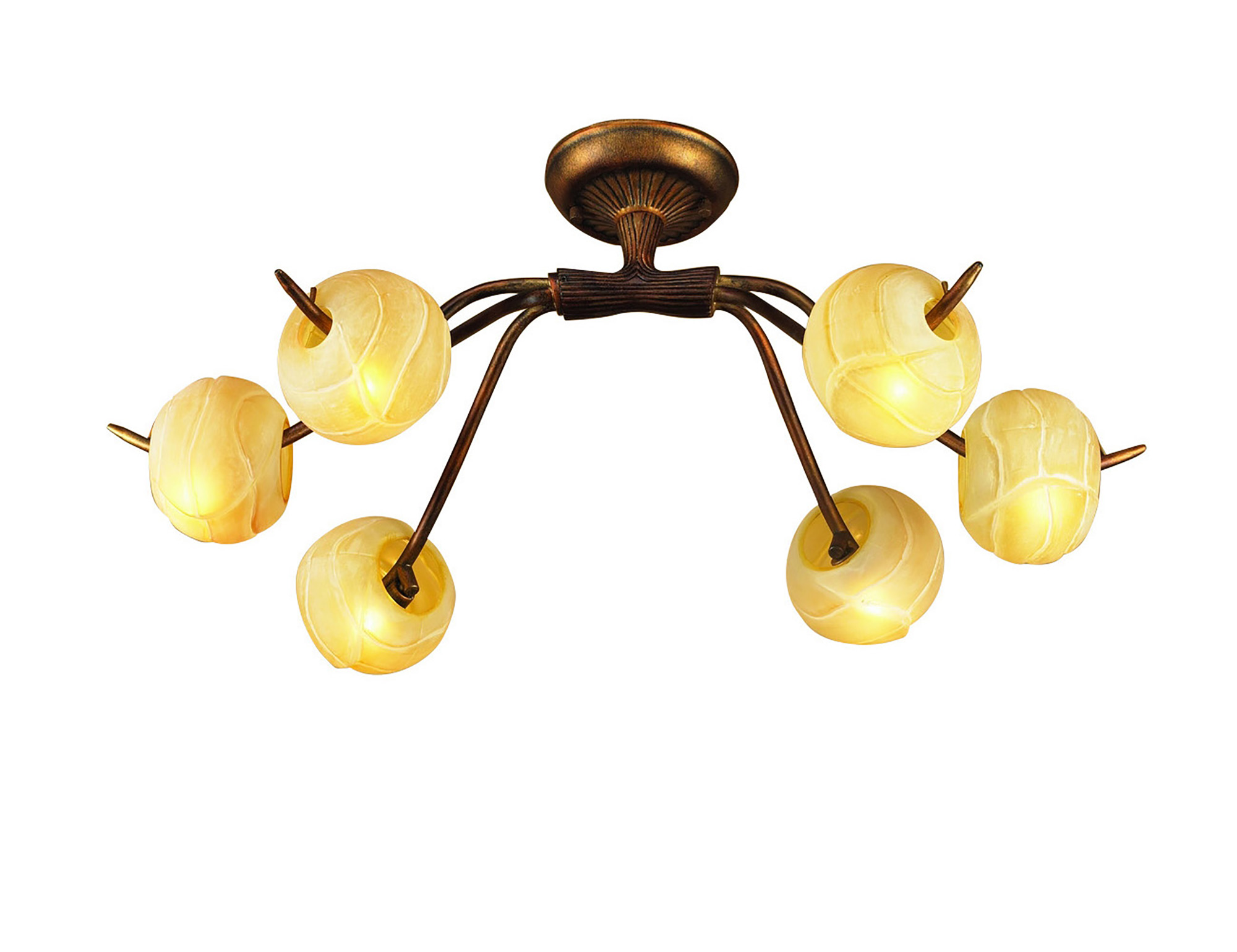 M38002 Wave Mantra Wave Ceiling 6 Light - Inspired Lighting Ltd.