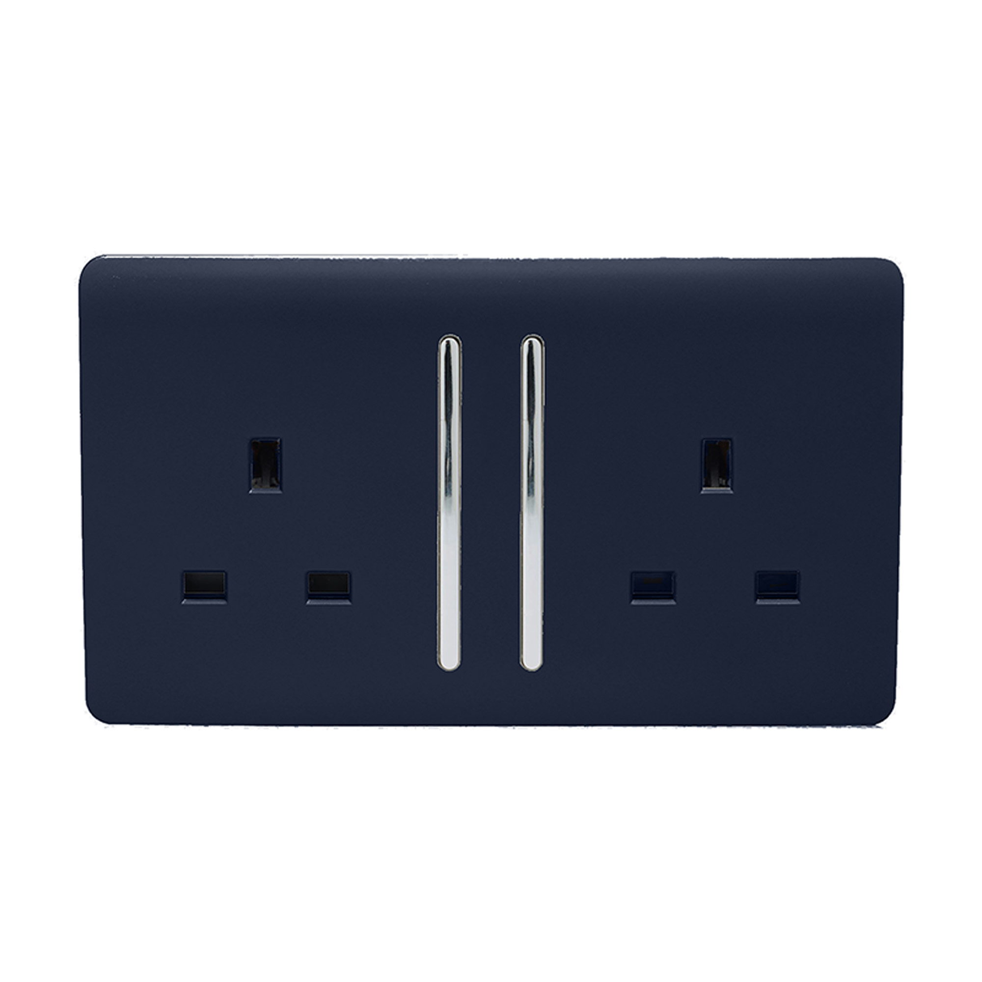ART-SKT213LNV Navy Trendi 2 Gang 13Amp Long Switched Double Socket Navy ...