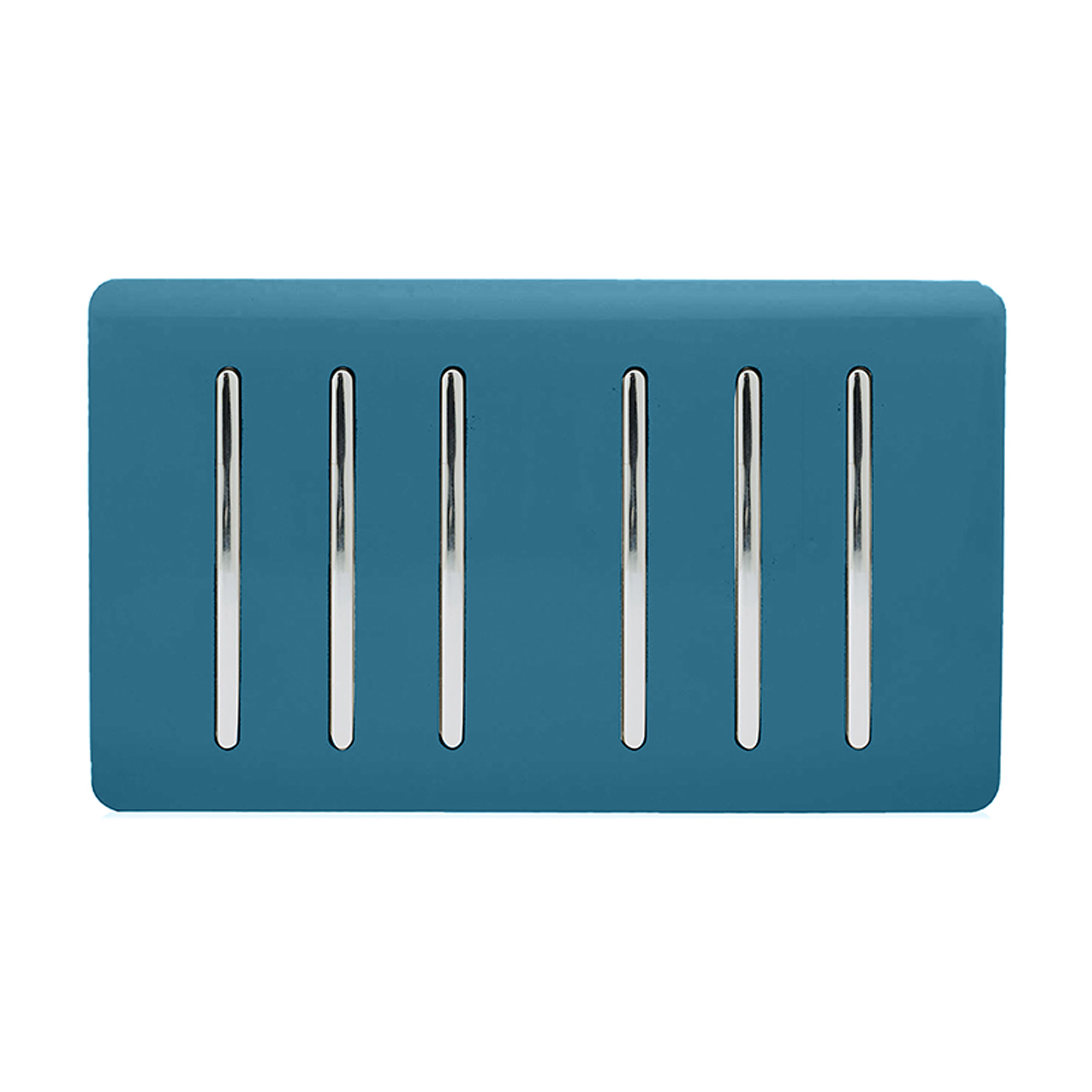 ART-SS66OB Ocean Blue Trendi 6 Gang 2 Way 10 Amp Rocker Twin Plate ...