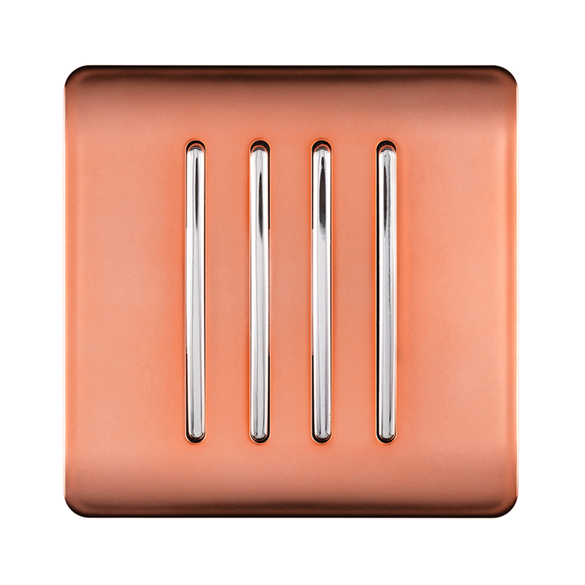 ART-SS44CPR Copper Trendi 4 Gang 2 Way Rocker Light Switch 10AX Twin ...