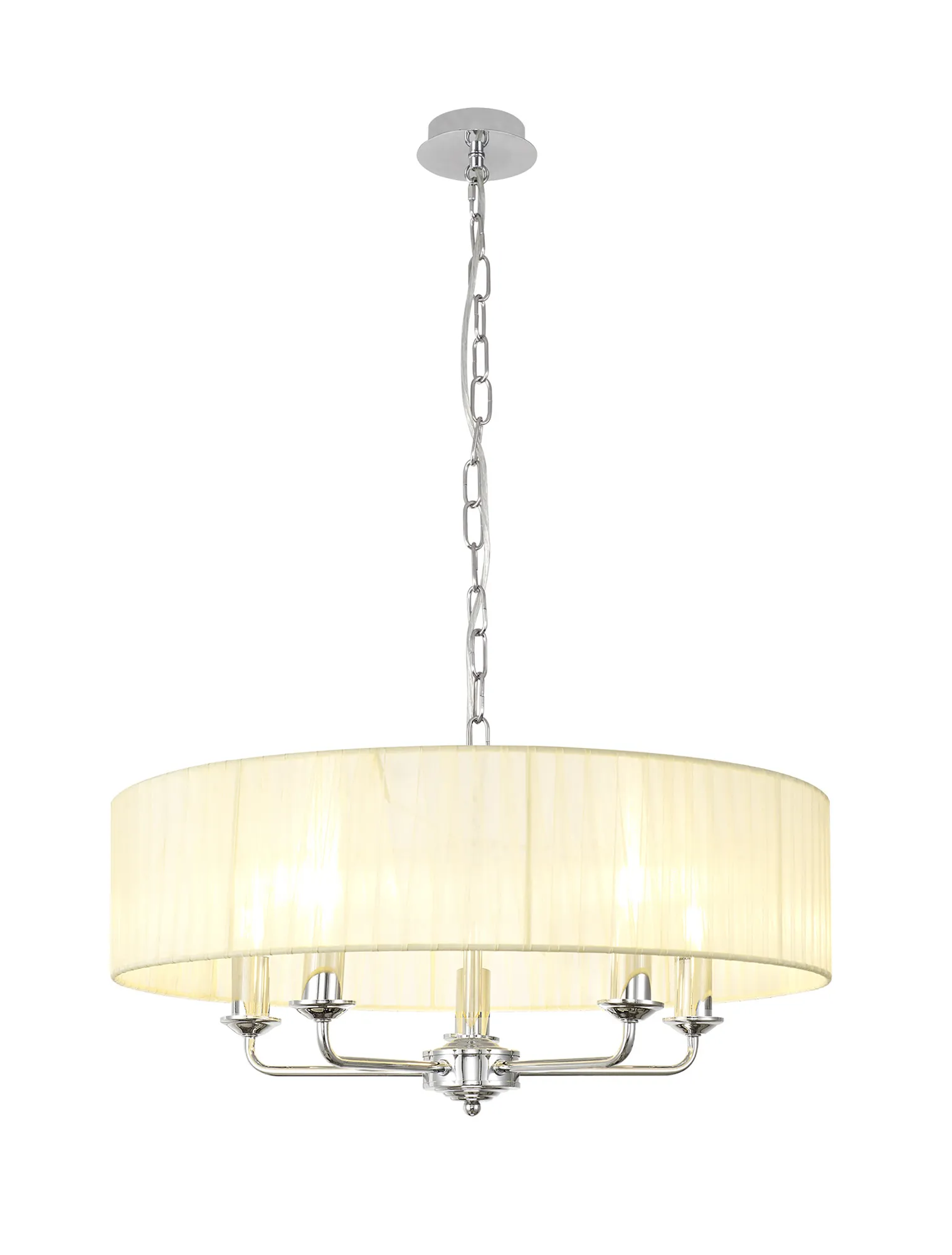 DK0857 Banyan CH CR Deco Banyan 45cm 3 Light Pendant Polished Chrome ...