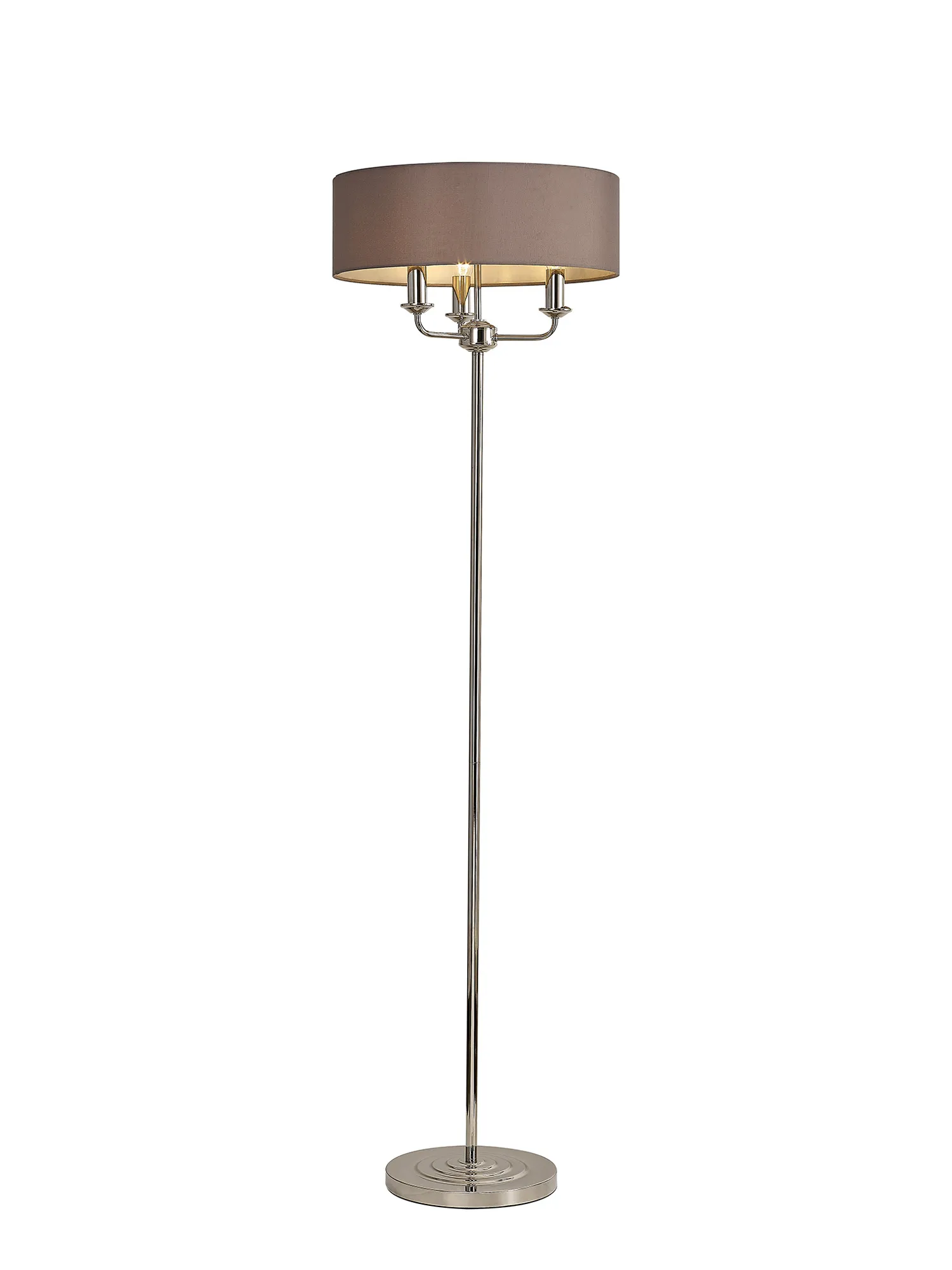 DK0894 Banyan PN GR Deco Banyan 45cm 3 Light Floor Lamp Polished Nickel ...