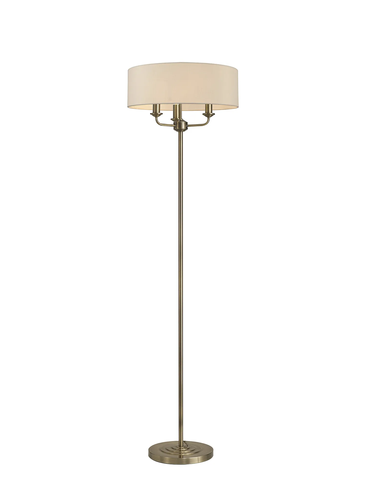 DK0904 Banyan AB IV Deco Banyan 45cm 3 Light Floor Lamp Antique Brass ...