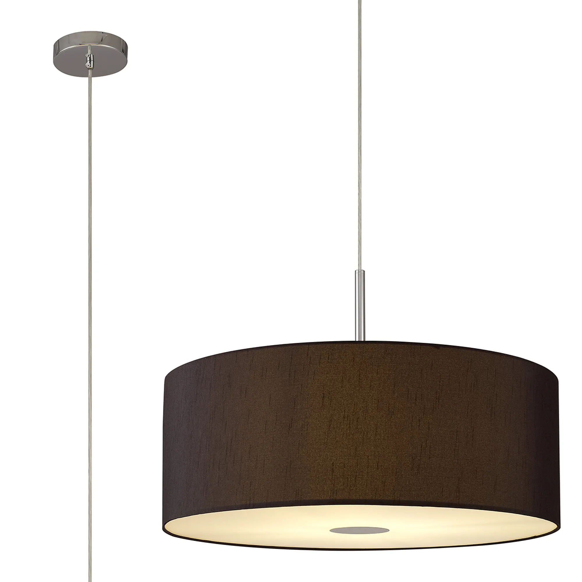 DK0157 Baymont CH BL Deco Baymont 60cm Pendant 1 Light Polished Chrome ...