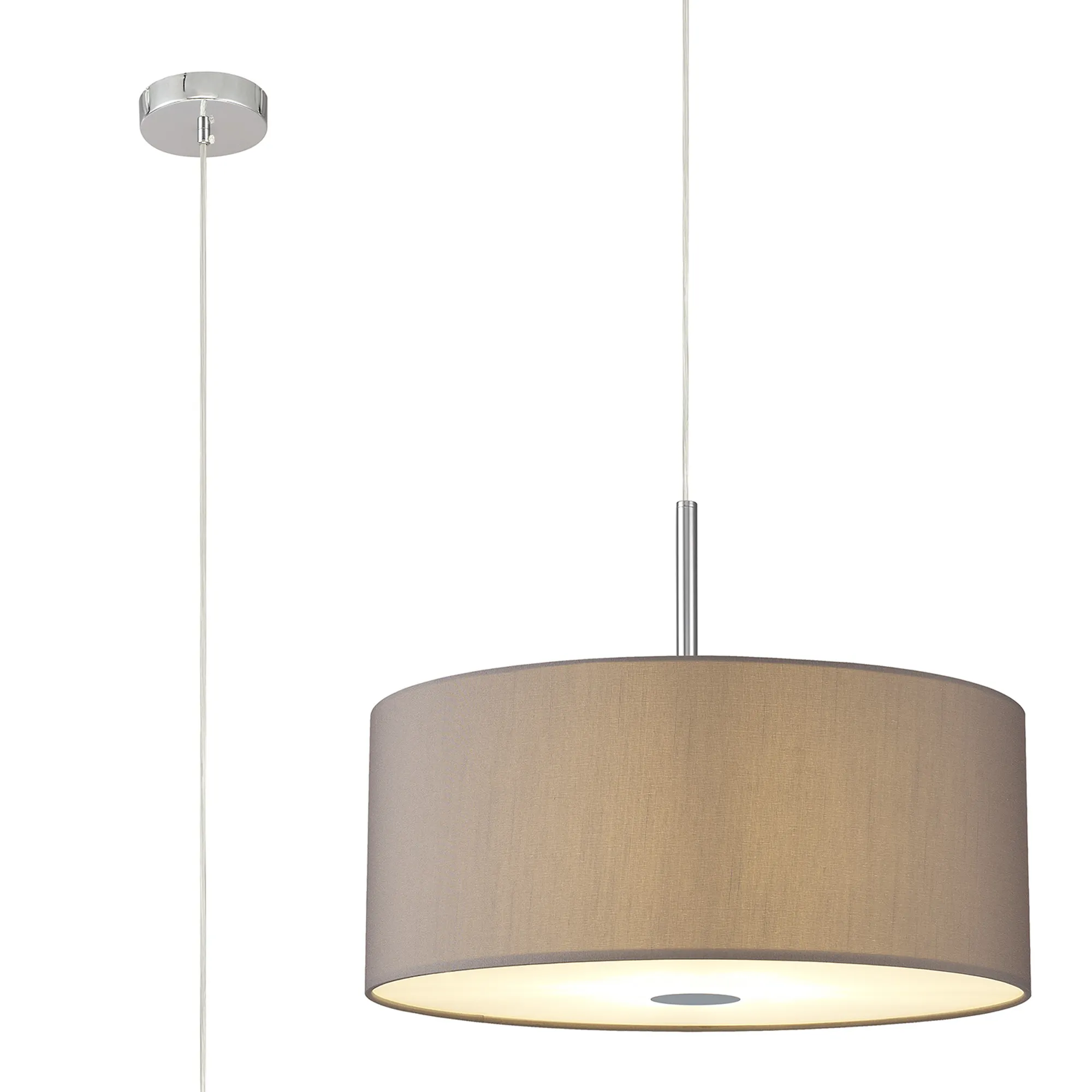 DK0482 Baymont CH GR Deco Baymont 60cm 5 Light Pendant Polished Chrome ...