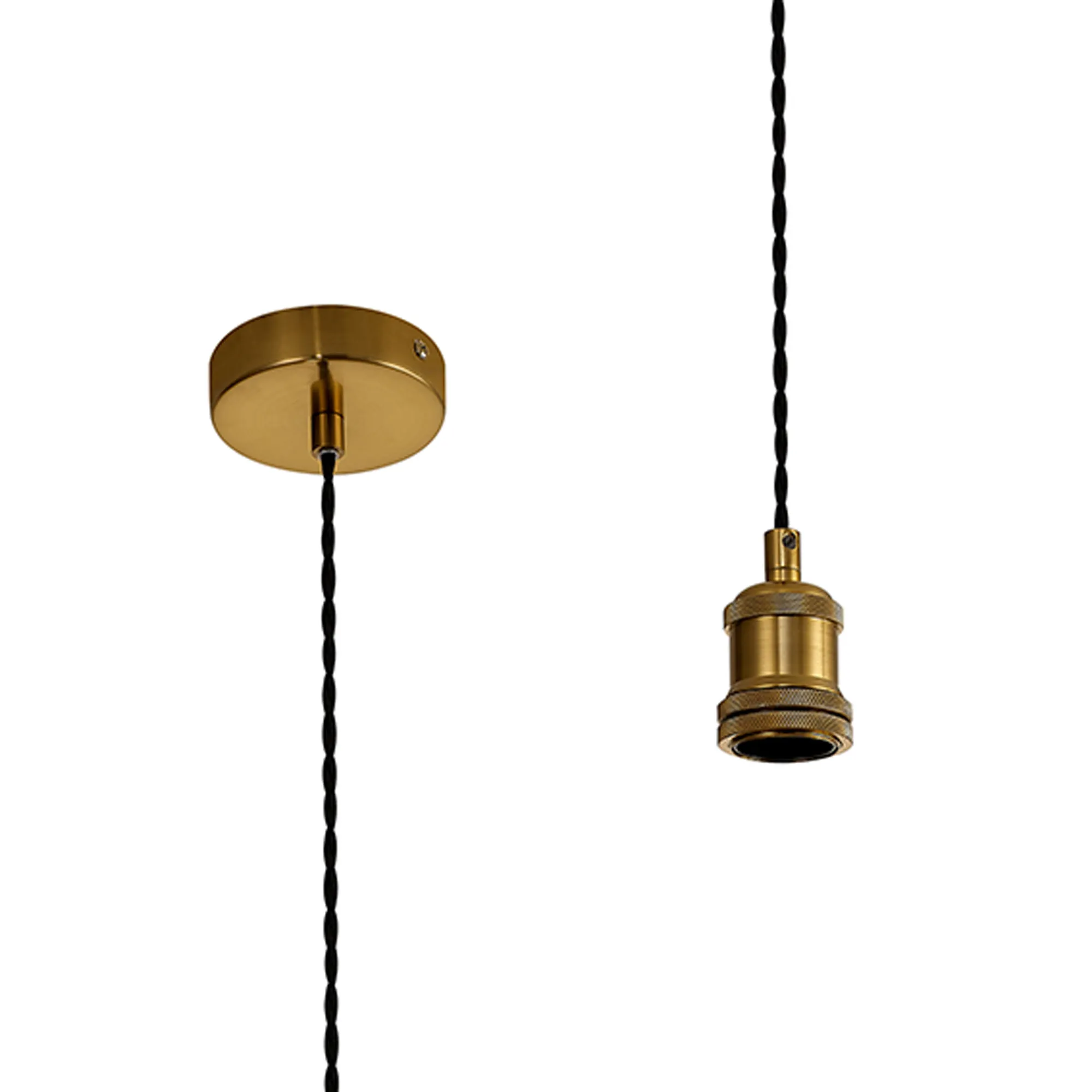D0797 Dreifa Pendant Deco Dreifa 1.5m Single Pendant, 1 x E27, Gilt ...