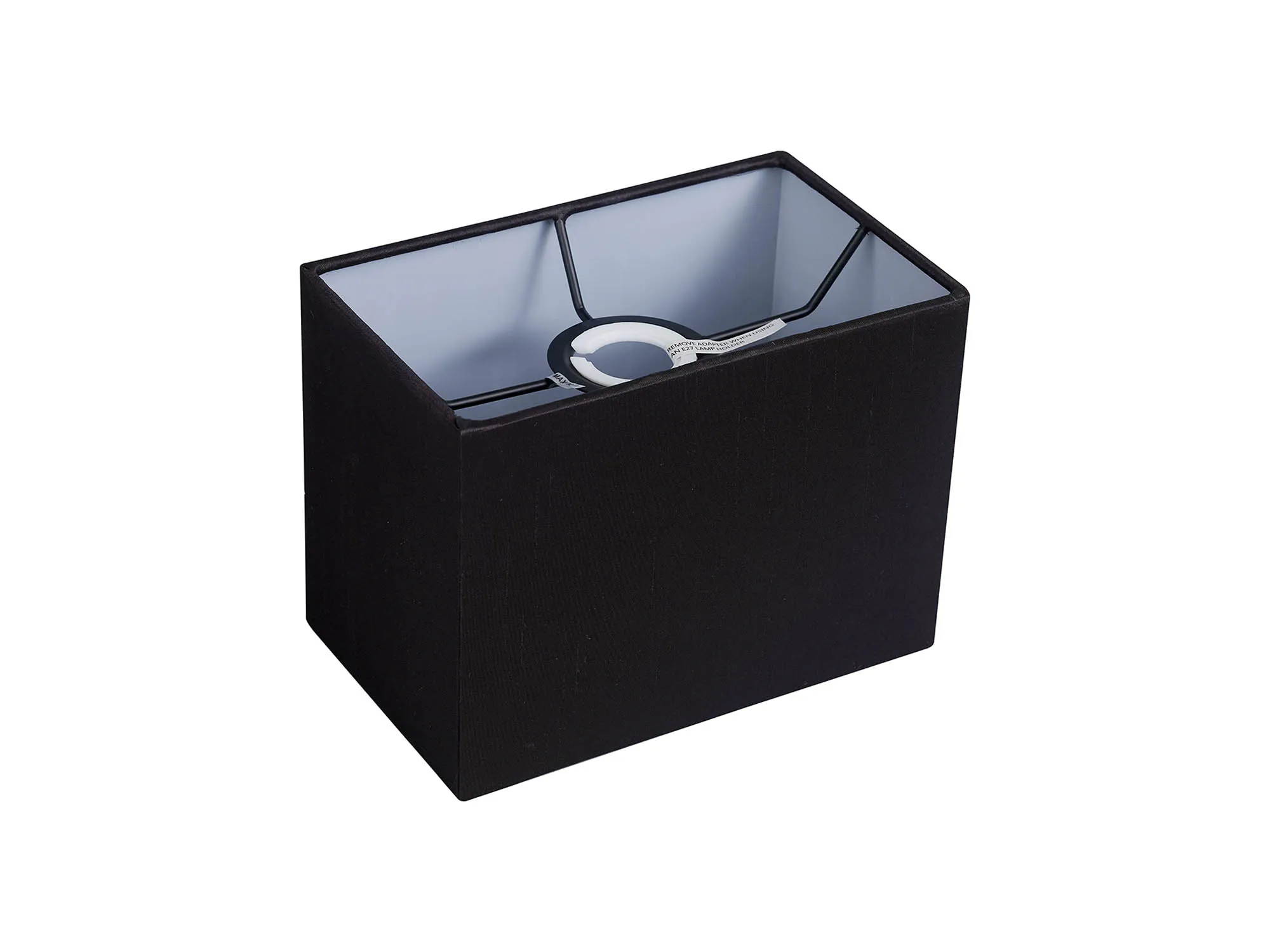 D0727 Serena Deco Serena Rectangle Faux Silk Fabric Shade Black, White ...