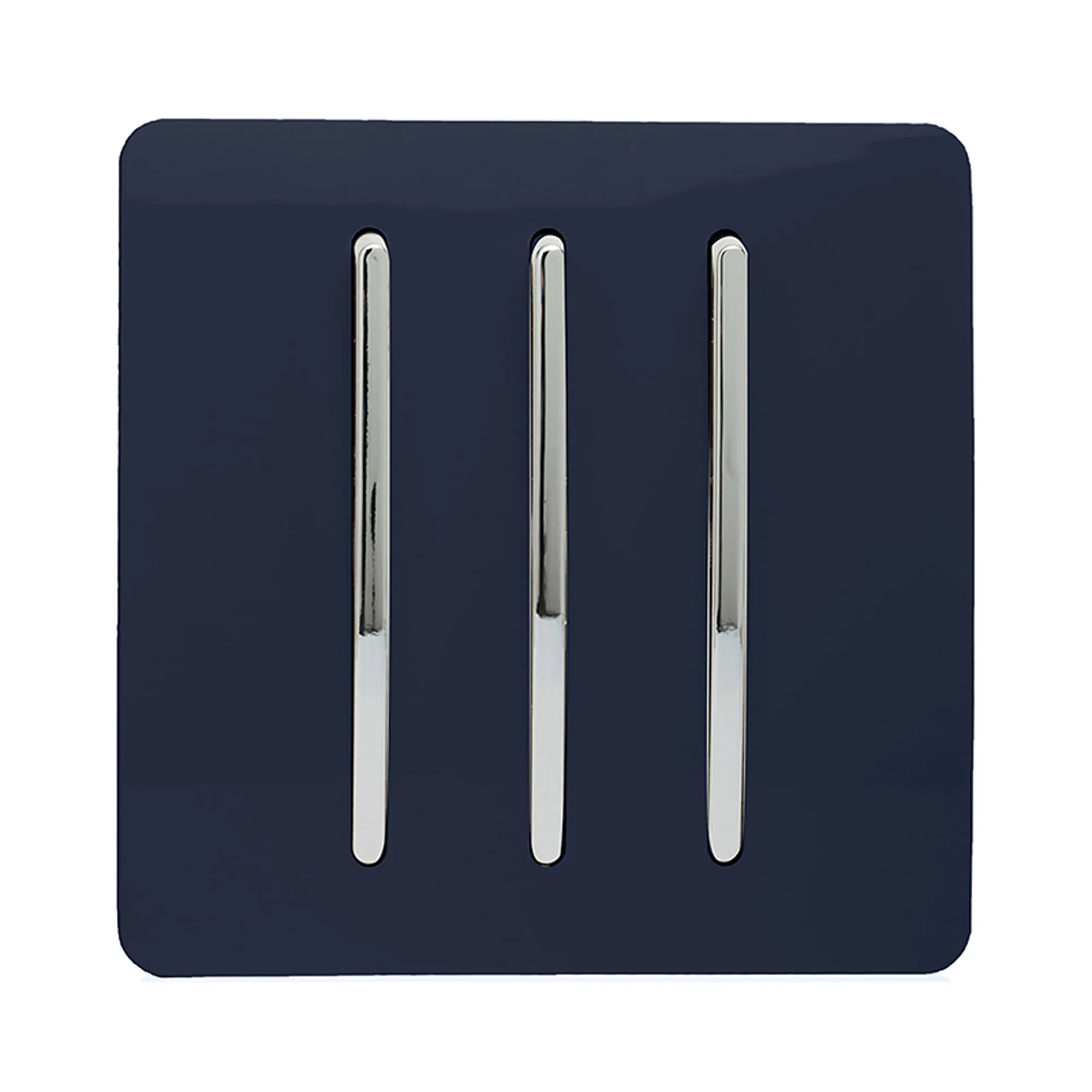ART-SS6NV Navy Blue Trendi 3 Gang 2 Way Rocker Light Switch 10AX Navy ...