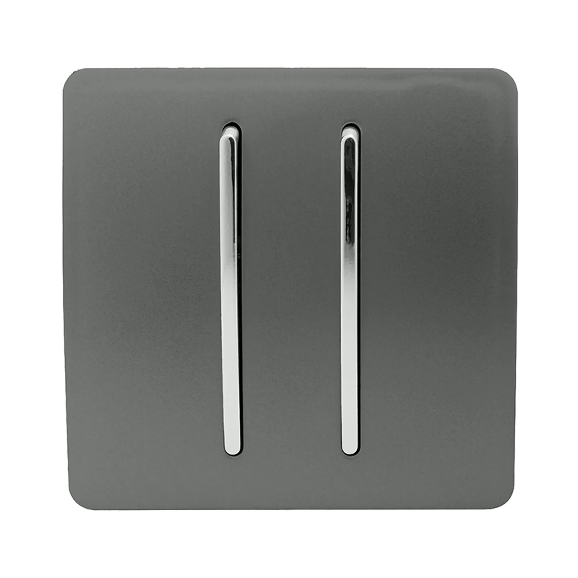 ART-2DBCH Charcoal Trendi 2 Gang Doorbell Charcoal - Inspired Lighting Ltd.